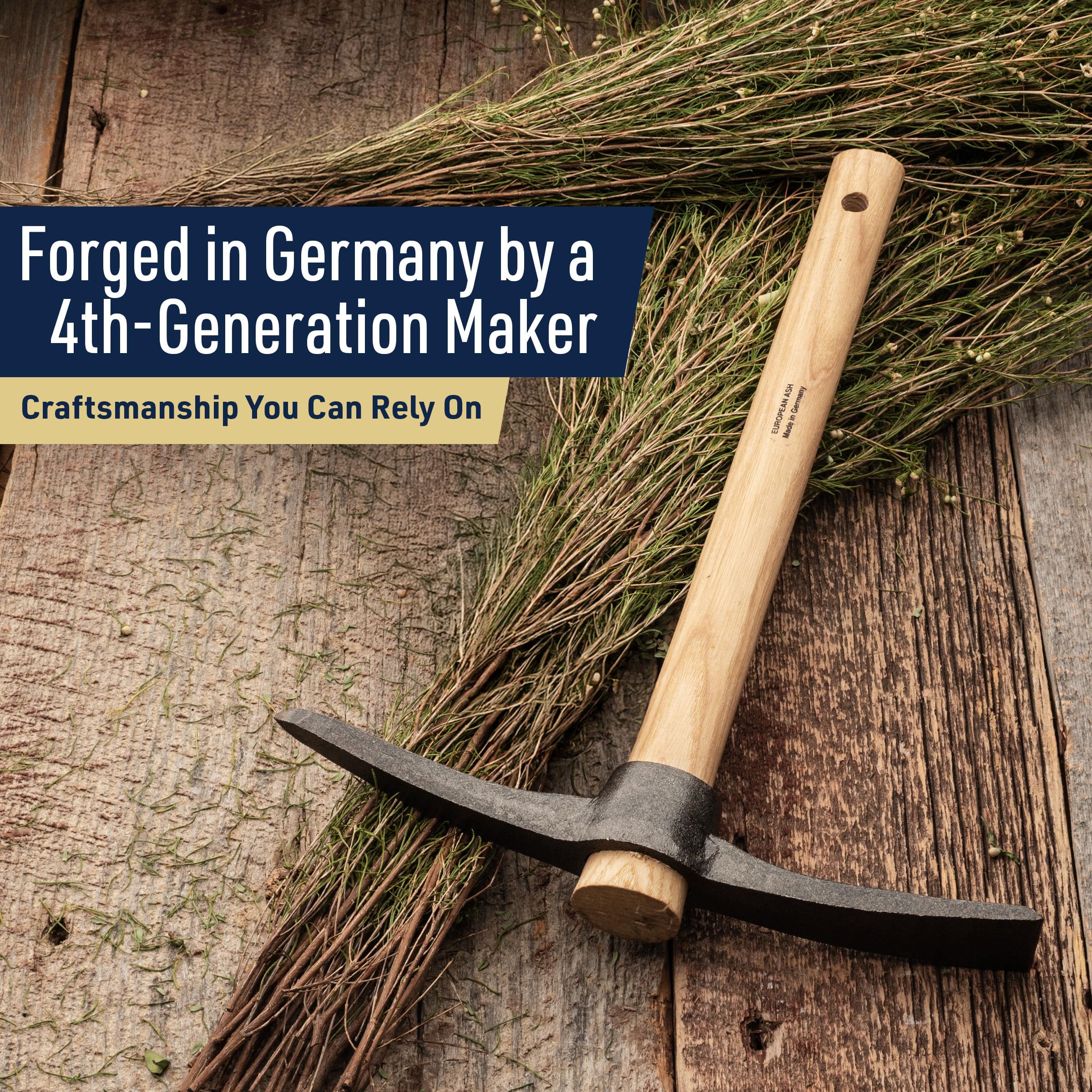 Snapklik.com : 16” Hand Pick Axe - Forged Steel Pickaxe For Digging, Loosening Soil, Or Weeding ...