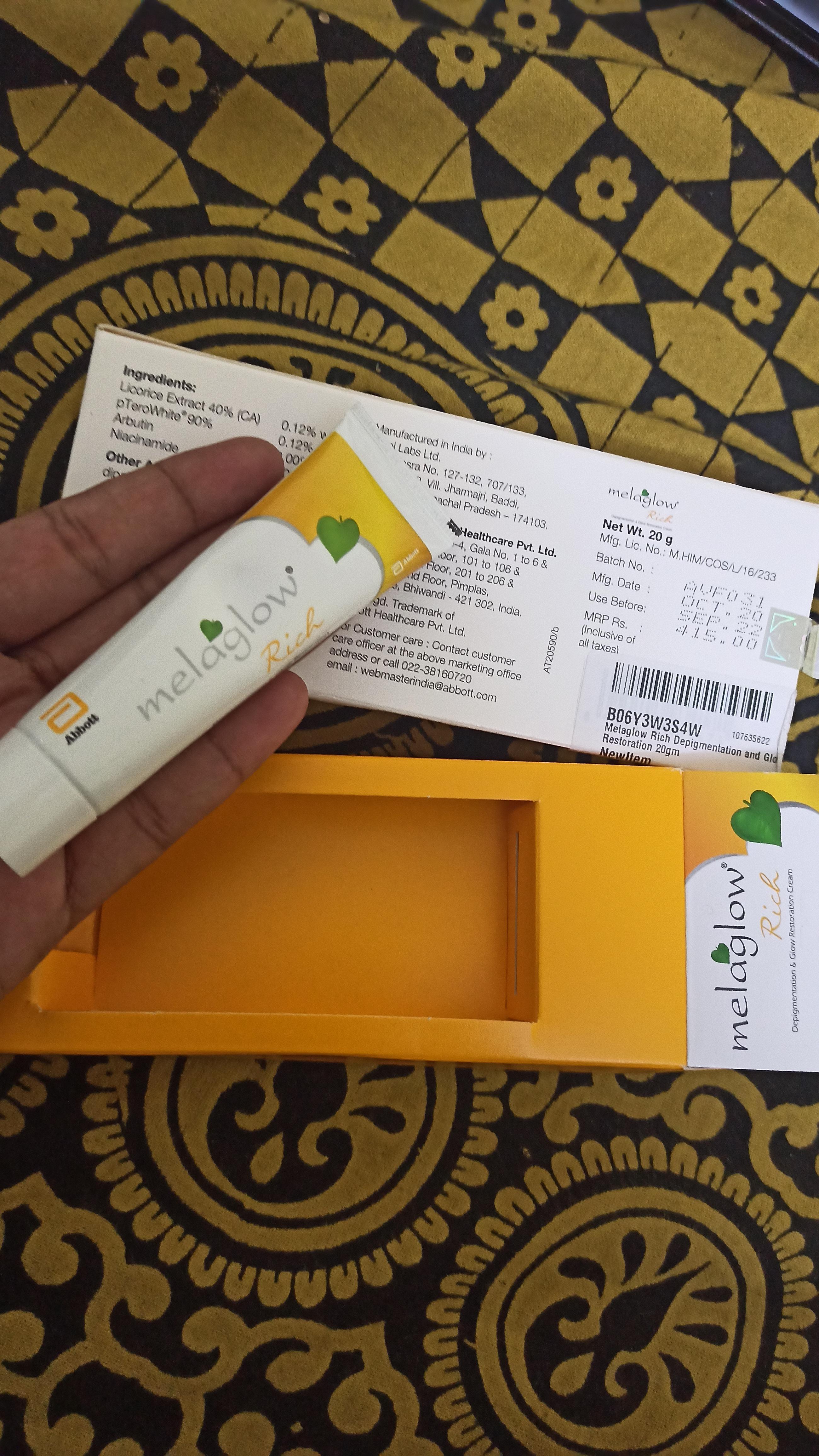 MELAGLOW Rich Depigmentation and Glow Restoration, Skin Brightening and ...