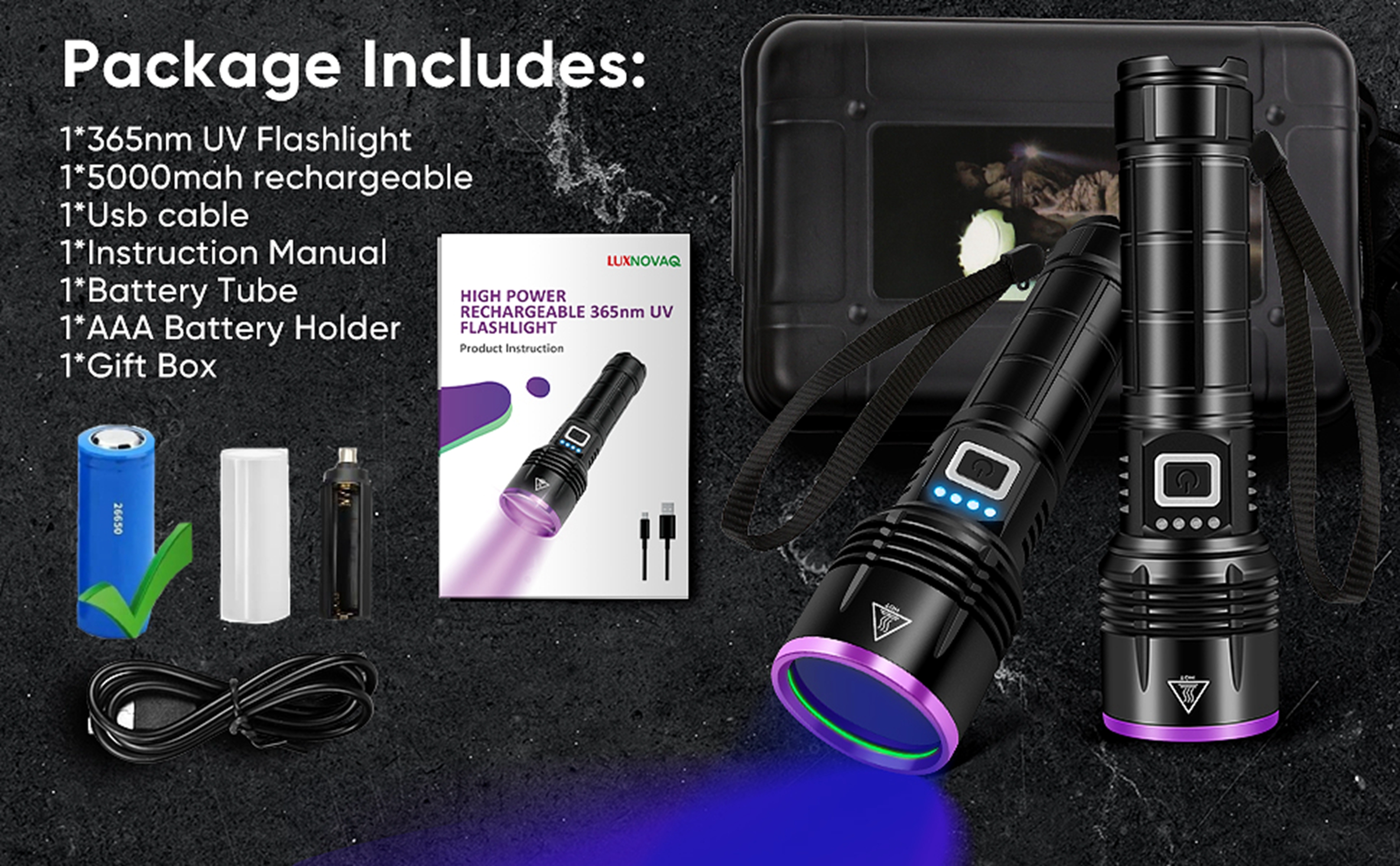 Watch 20W UV Flashlight 5000Mah High Power 365nm UV Light on Amazon Live