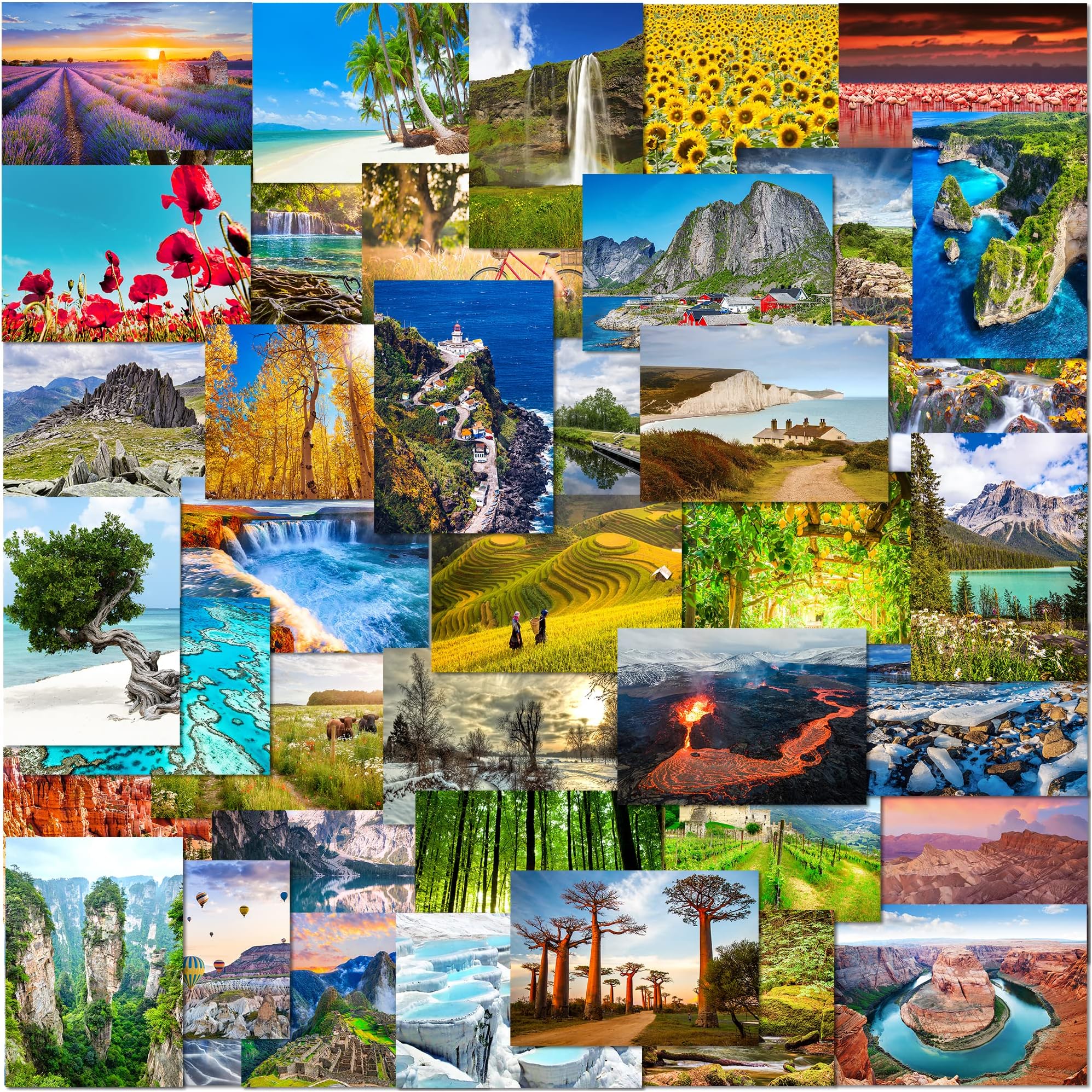 Olivia Samuel 40 x Beautiful Natural Landscapes Postcards Multipack ...