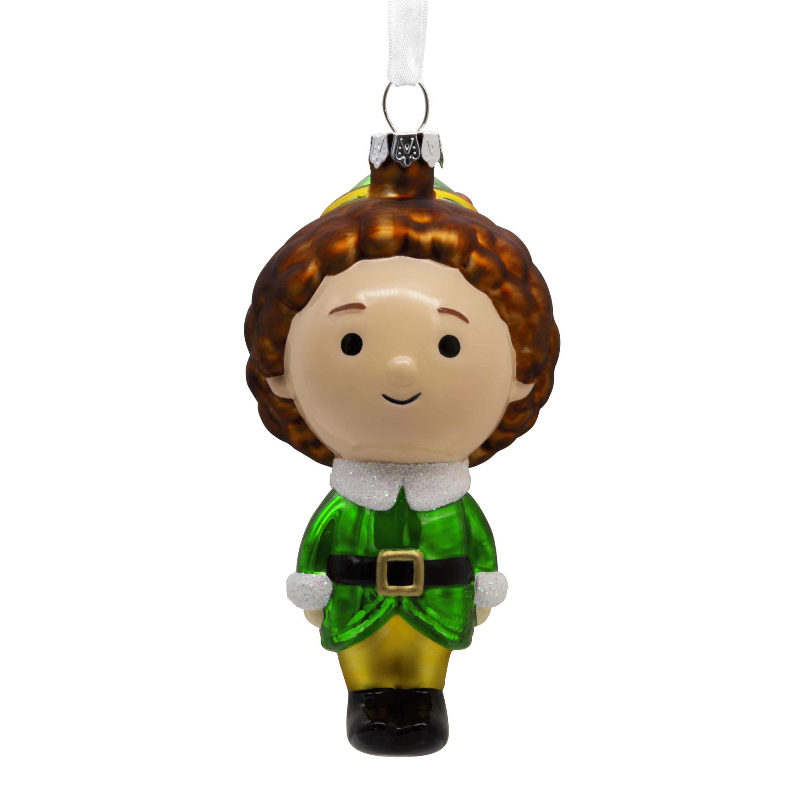 Amazon.com: Hallmark Elf Buddy The Elf Christmas Ornament, Blown Glass ...