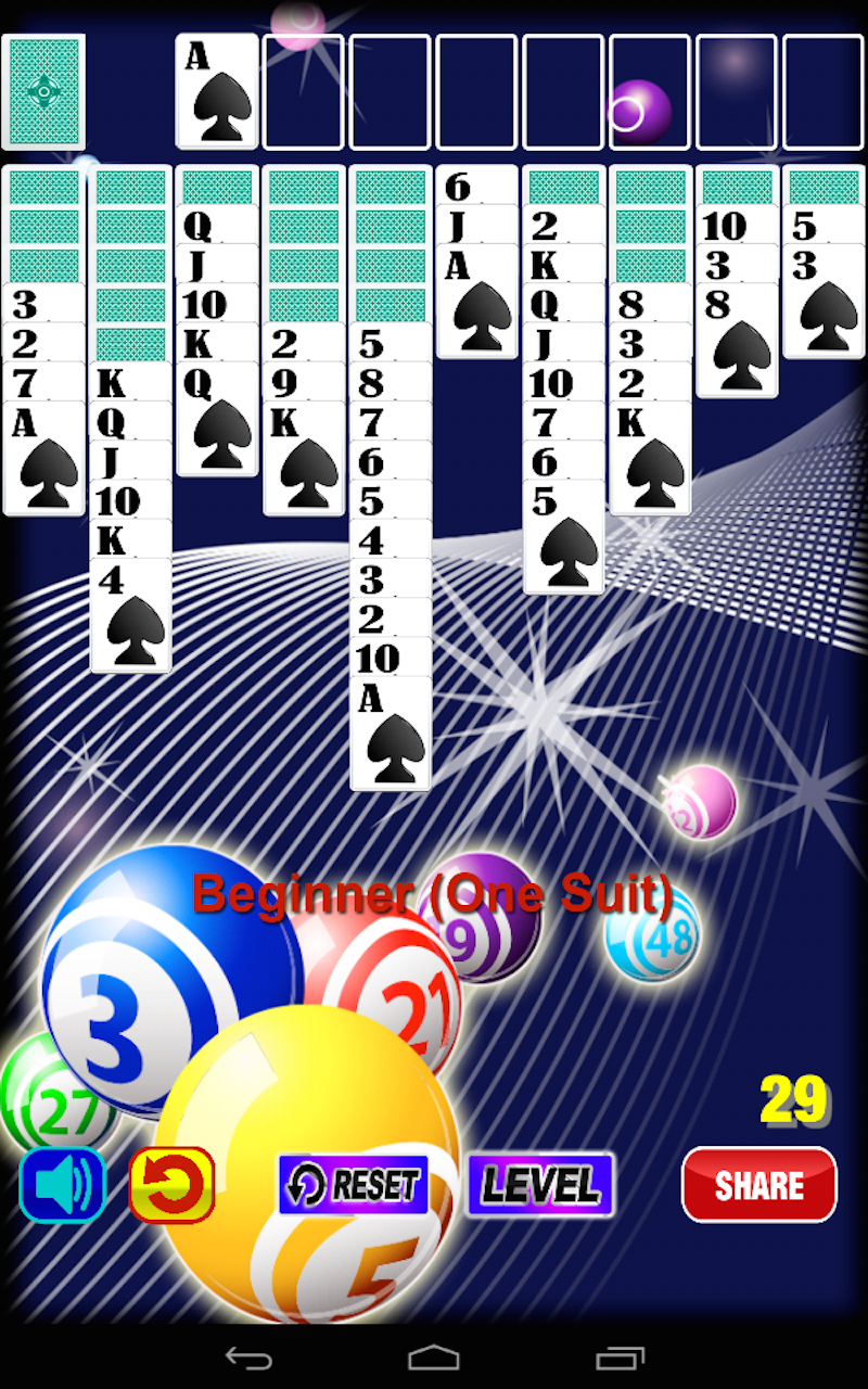 Spider Solitaire Bingo Balls - App on the Amazon Appstore