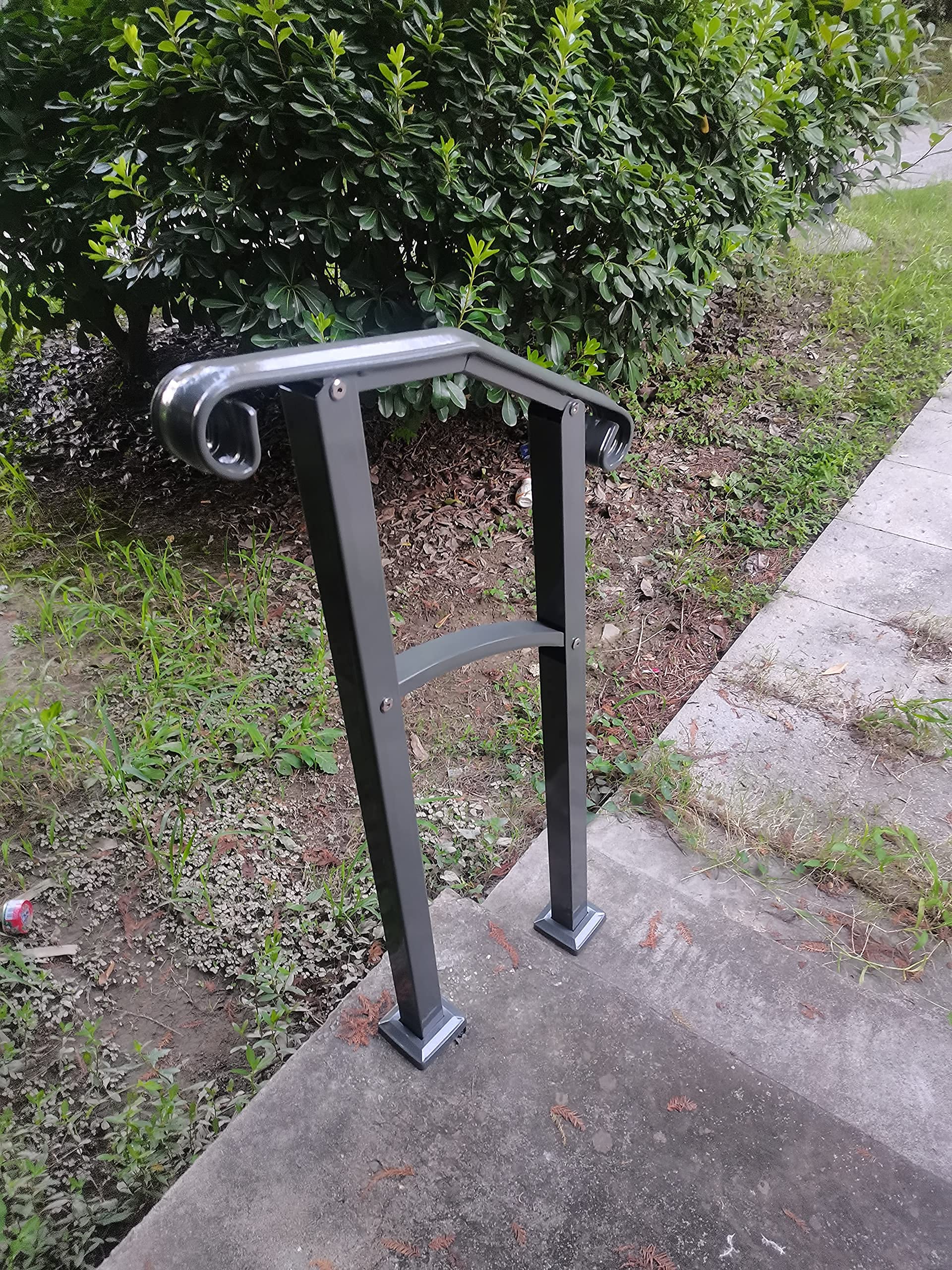 Handrails for Outdoor Steps, Gray Handrail Arch,1 or 2 Steps Stair ...