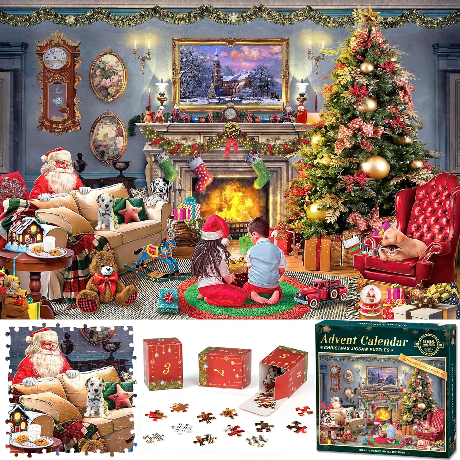 Amazon.com: Jigsaw Puzzle Advent Calendar 2025 Christmas Countdown ...