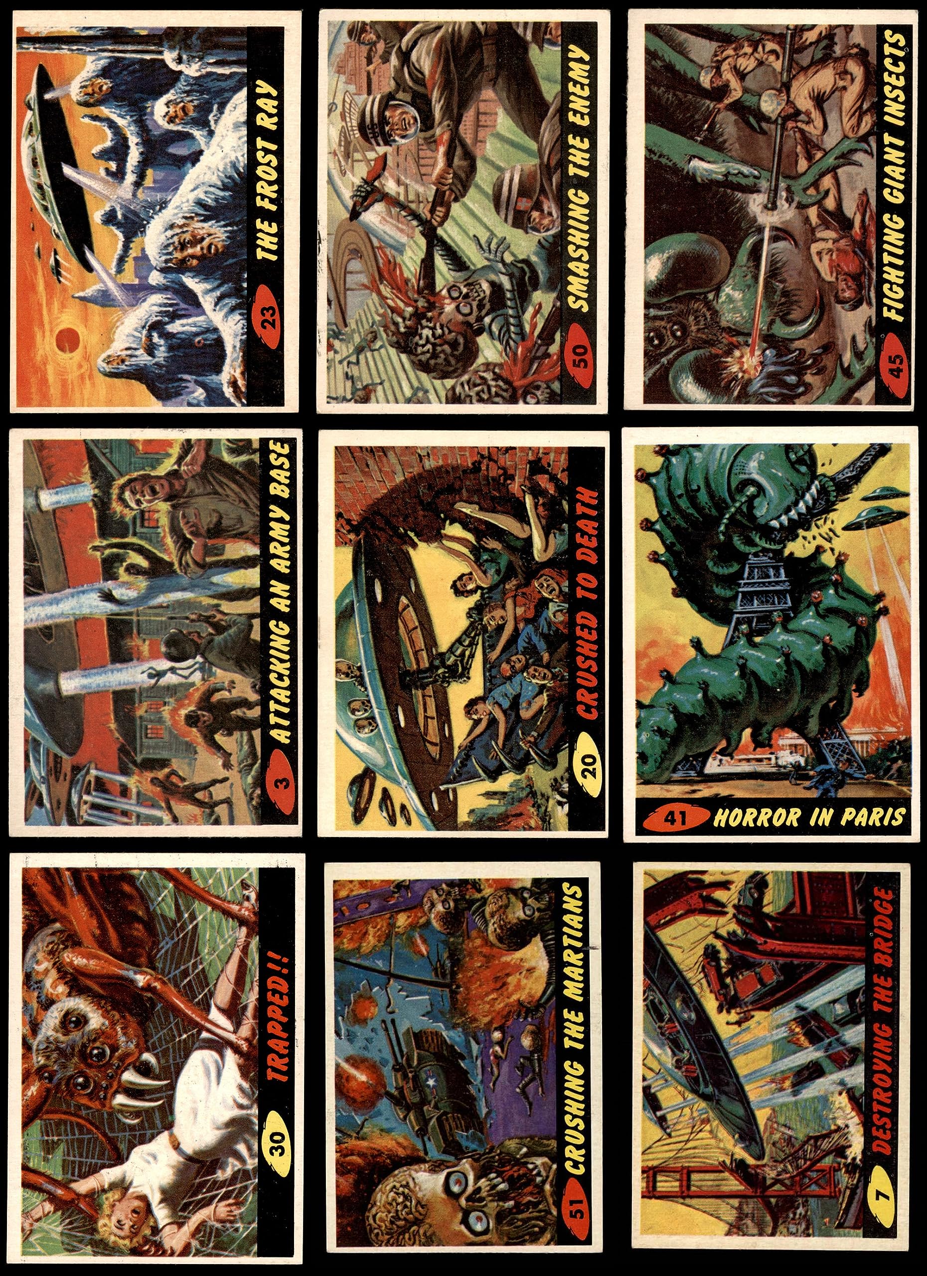 From Mars Attacks Cards 1962 Mars Attacks Trading Cards Complete Set