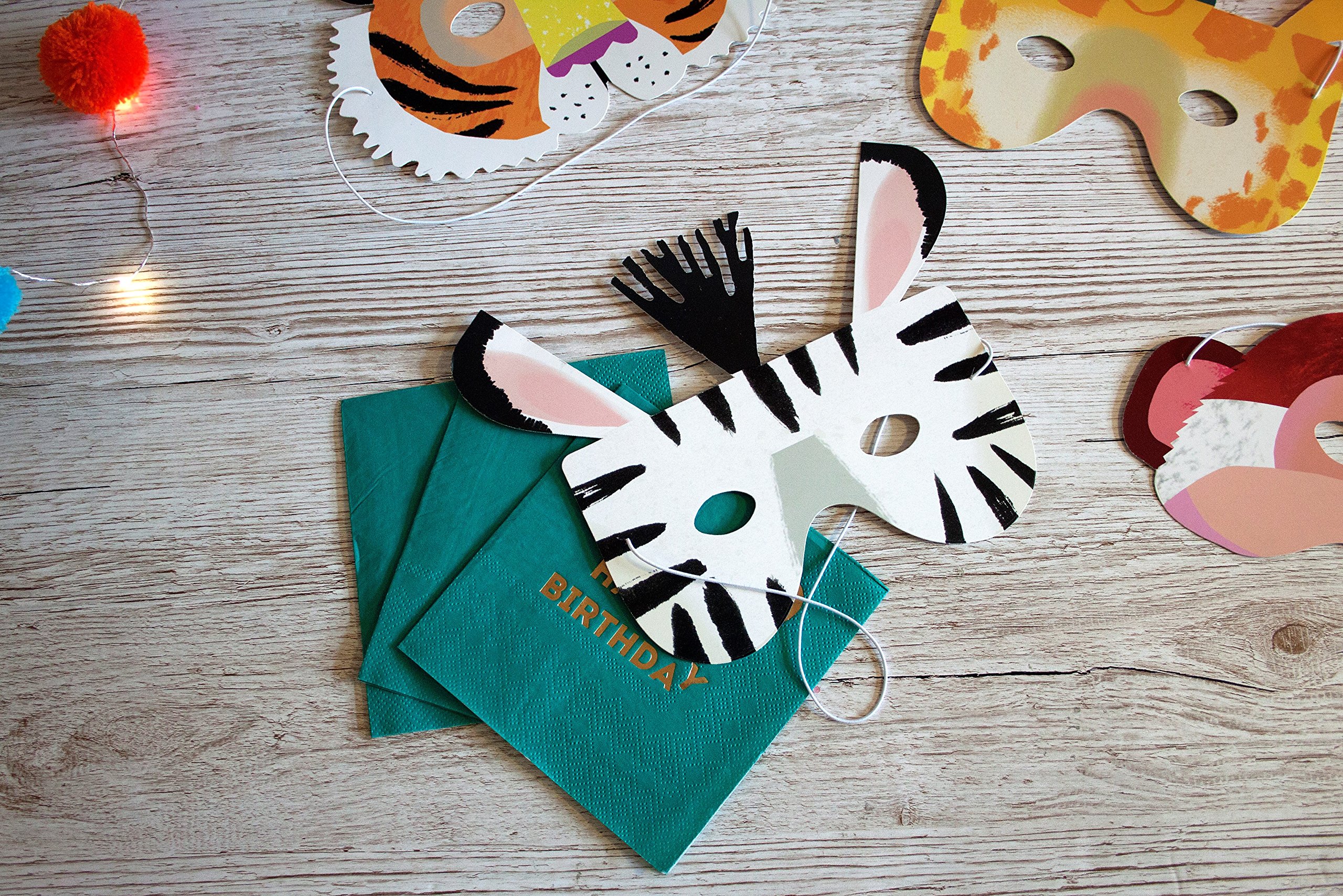Giraffe Masker Papier Talking Tables Tiermasken Für Kinderparties, 8