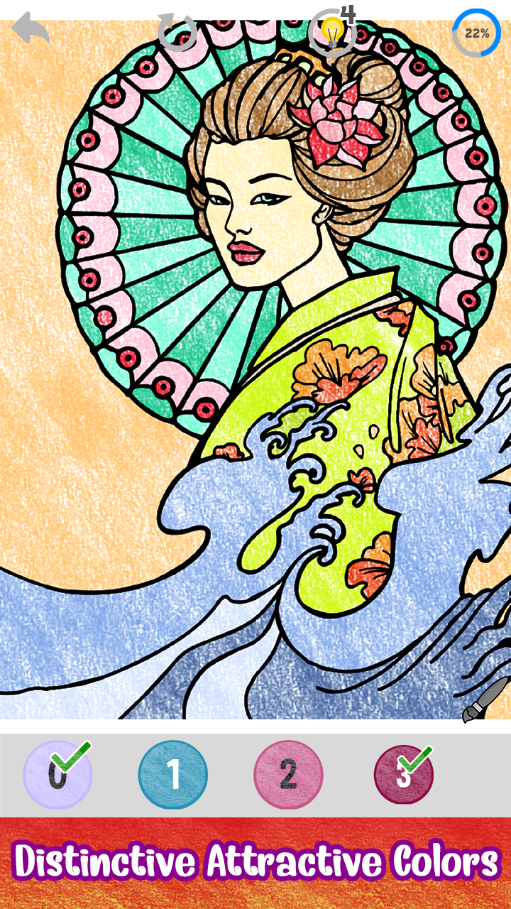 Japanese Paint By Number - Culture Coloring Book For Grownups - App on ...