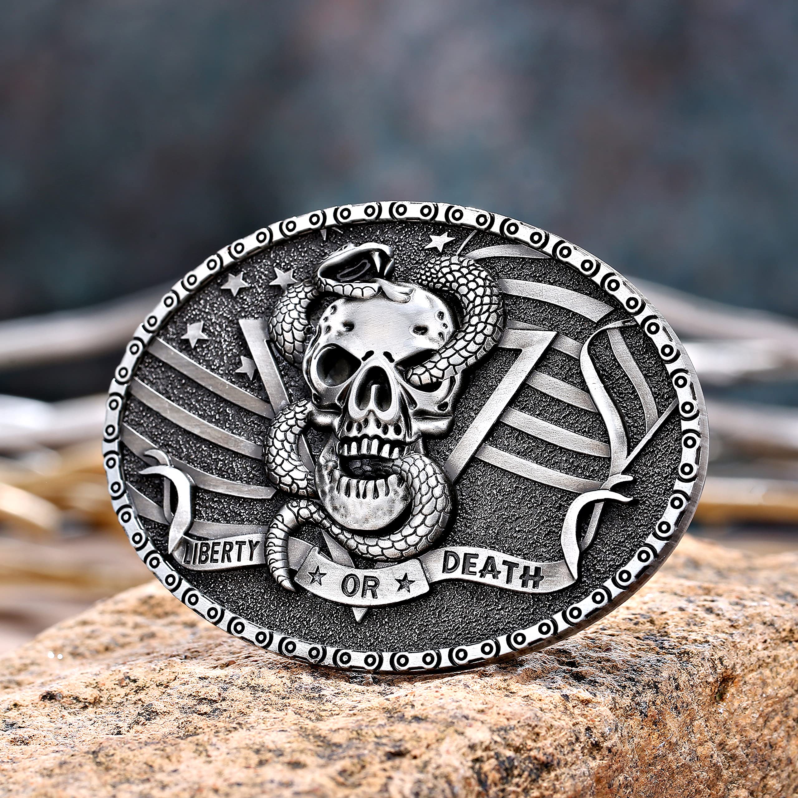 Snapklik.com : Western Cowboy Novel Skull Belt Buckle Vintage Man Belt ...
