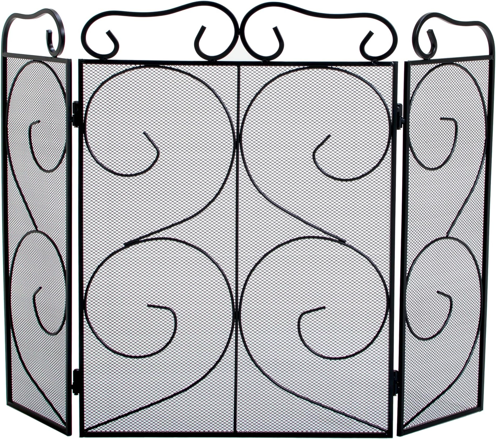 3 Panel Folding Fire Guard Fire Place Guard Fire Screen Spark Flame ...