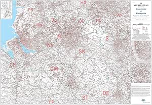 Manchester and Merseyside - Postcode Sector Map 17 - Wall Map With ...