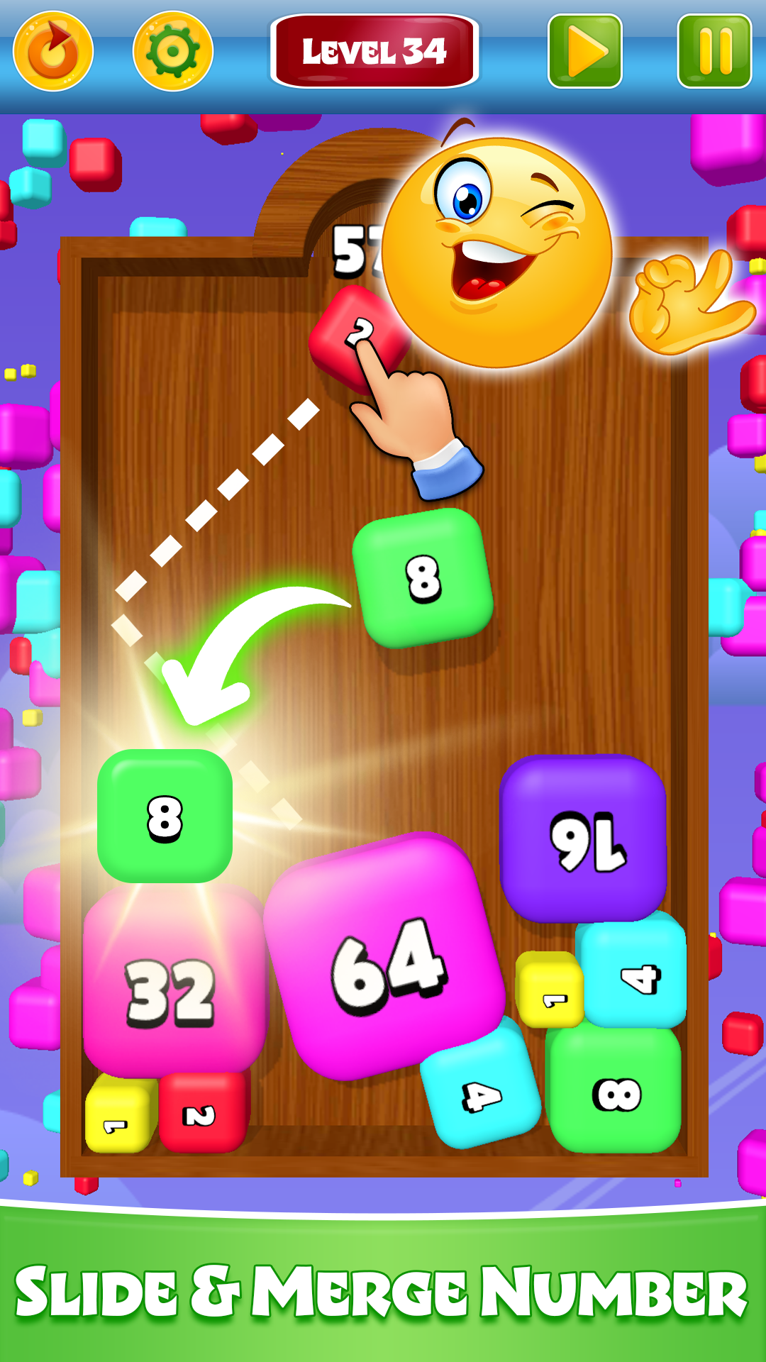 2048 Merge Number Bubble shooter Buster Cube Matching Game 2024 3d for ...