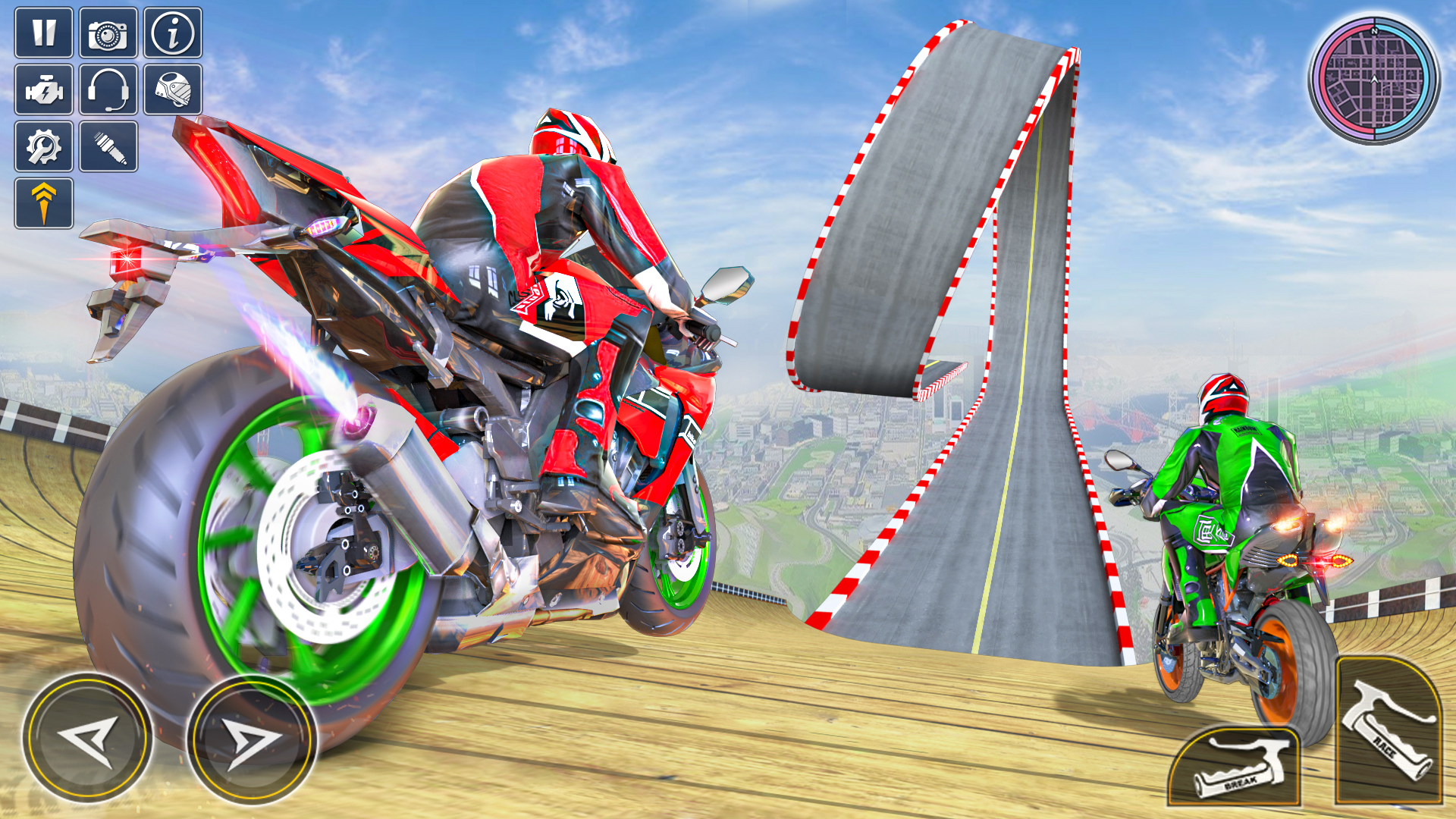 Open World Bike Stunt game 3d:Top Mega Ramp Motorbike Games Multiplayer Bike racing on ...
