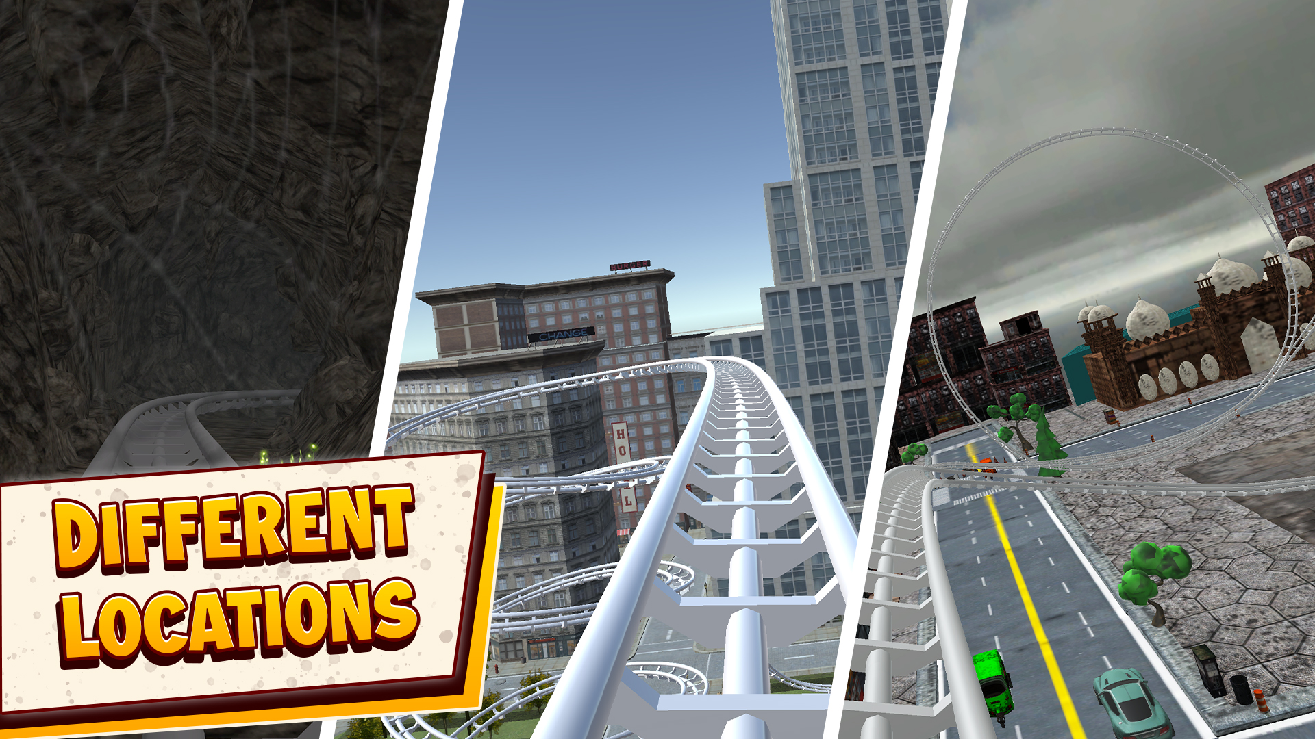 Roller coaster ride 3D - VR fun simulator tycoon:Amazon.co.jp:Appstore ...
