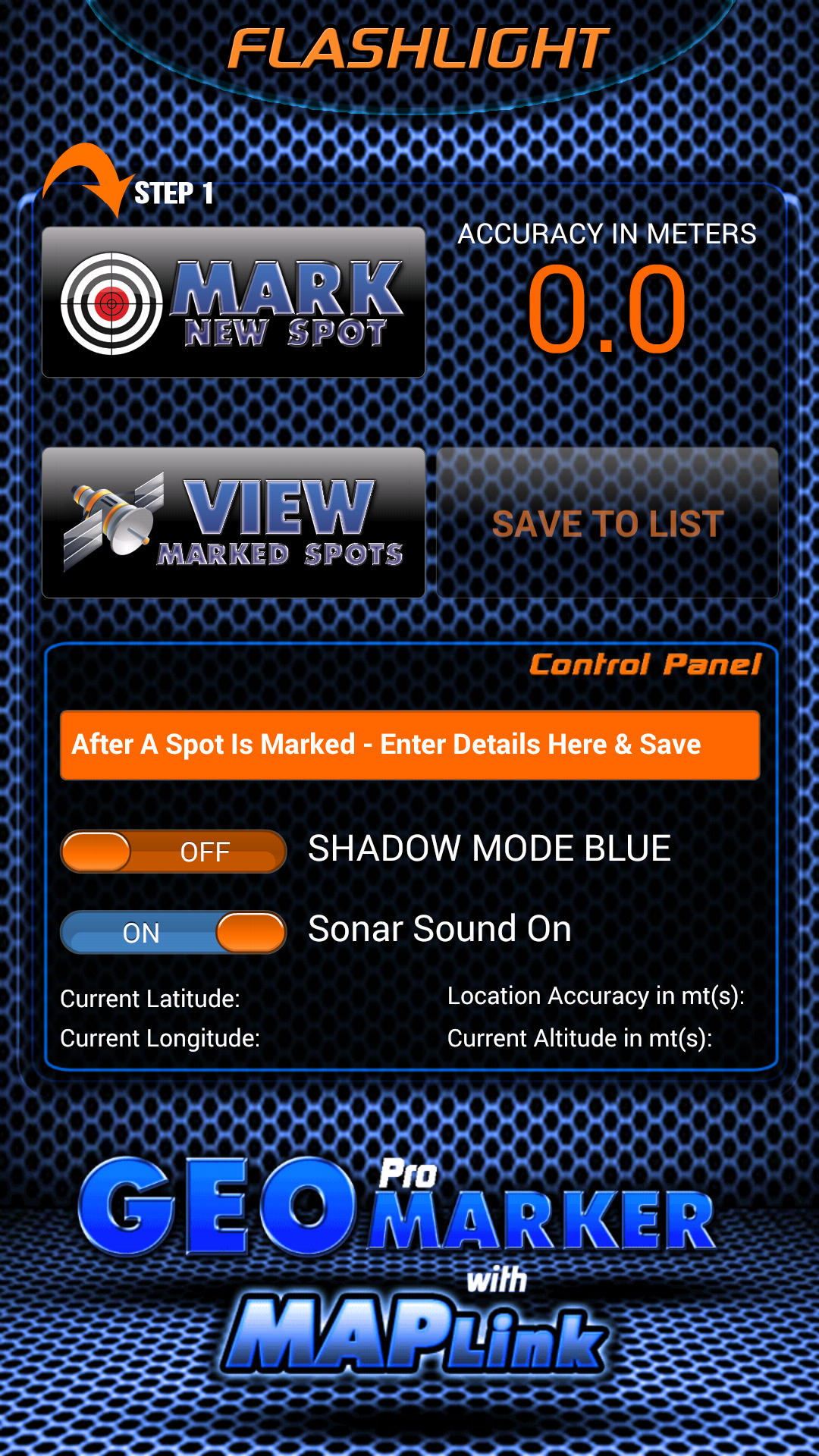 Aplicación GeoMarker PRO With FLASHLIGHT en Amazon Appstore
