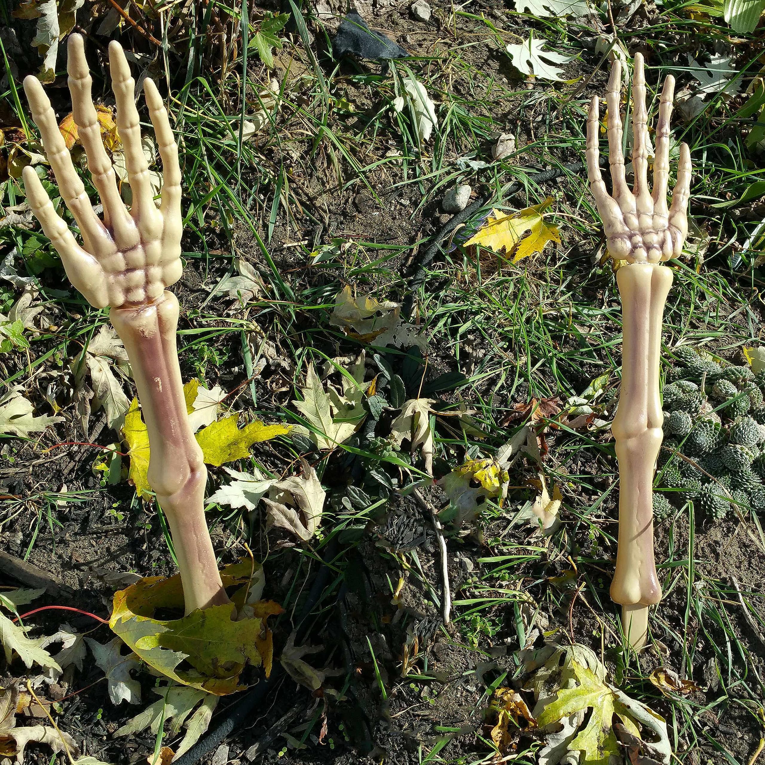 Amazon.com: Beistle 2 Piece 17.5" Spooky Theme Plastic Skeleton Hand ...