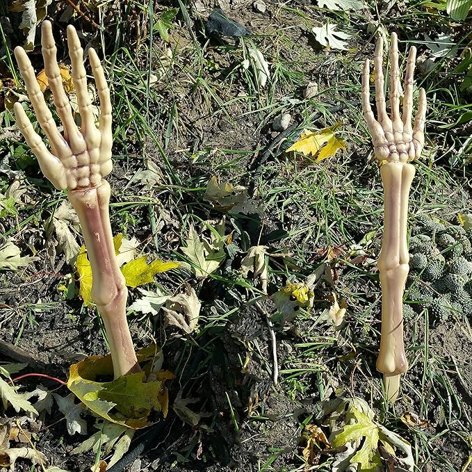Amazon.com : Halloween Skeleton Stakes Decorations, Creepy Hands Arms ...