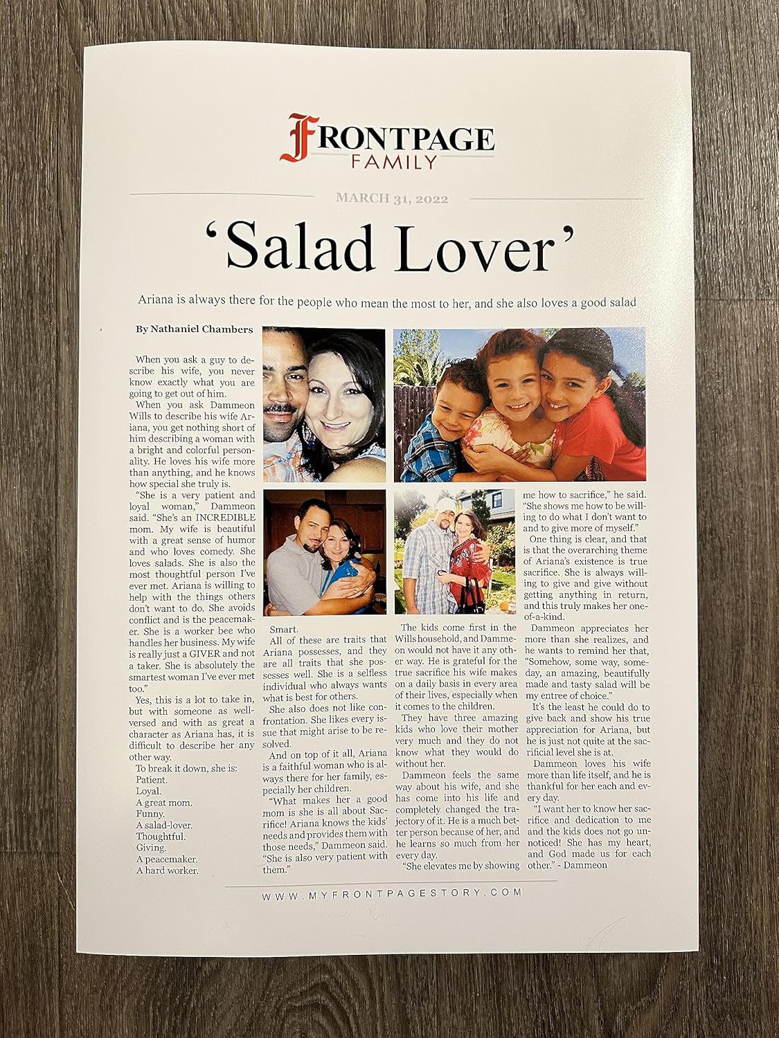 Amazon.com: My FrontPage Story Employee of the Month Custom Printed ...