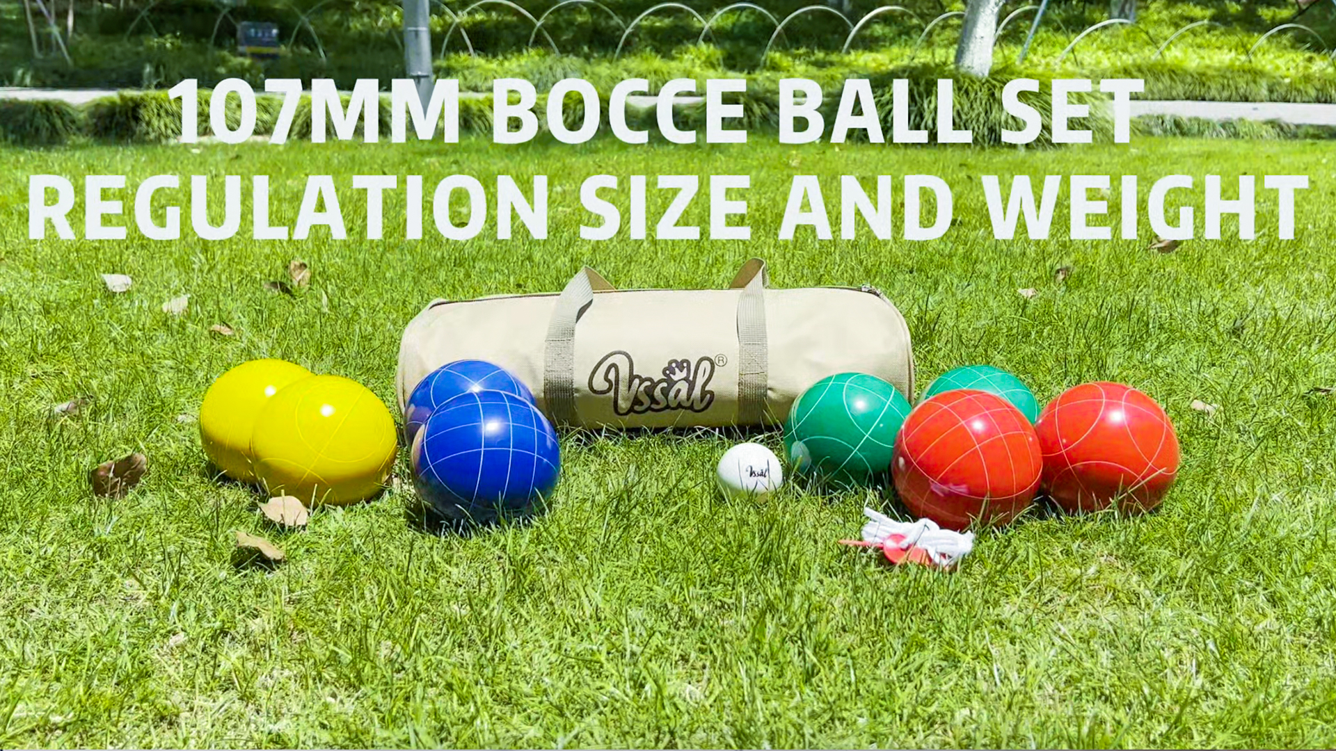 Watch 107mm Bocce Ball Set Regulation Size and Weight 920g/2.03LBS on Amazon Live