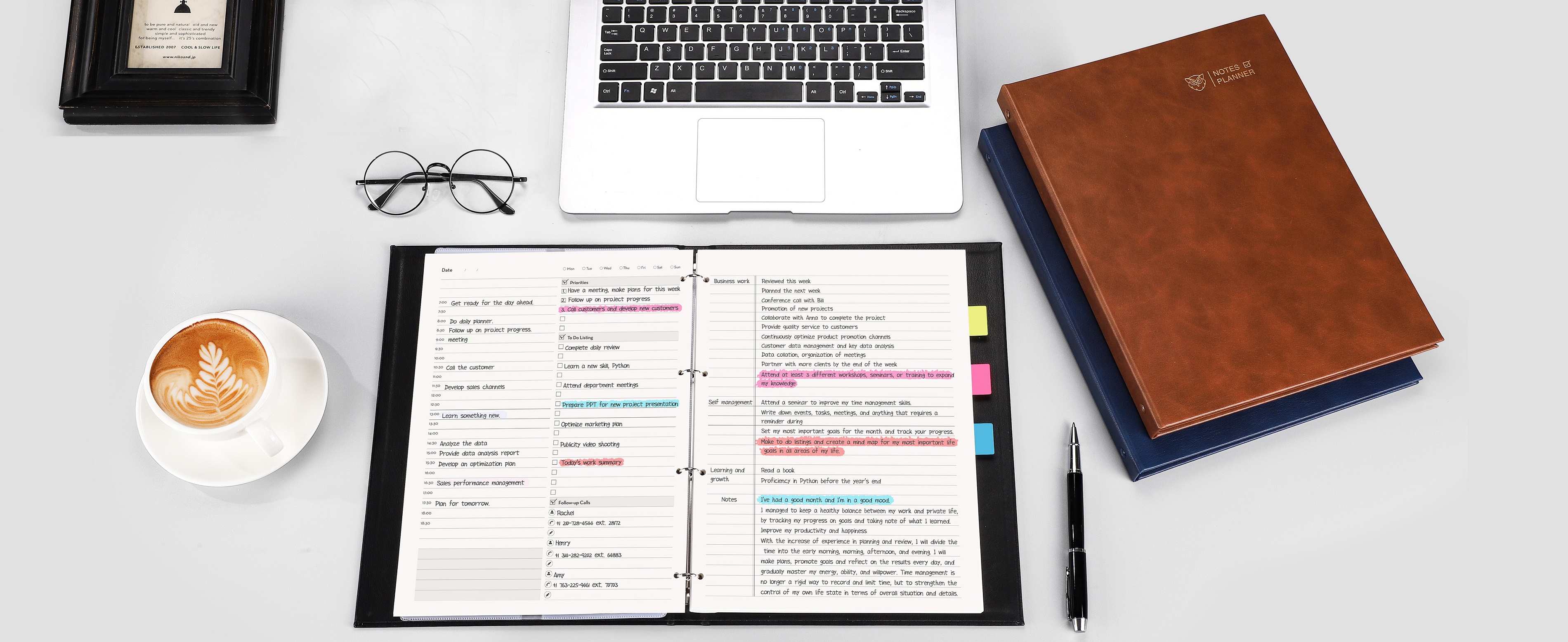 Watch A4 Large Daily Planner Binder 8.5" X 11", 100GSM To Do List on ...