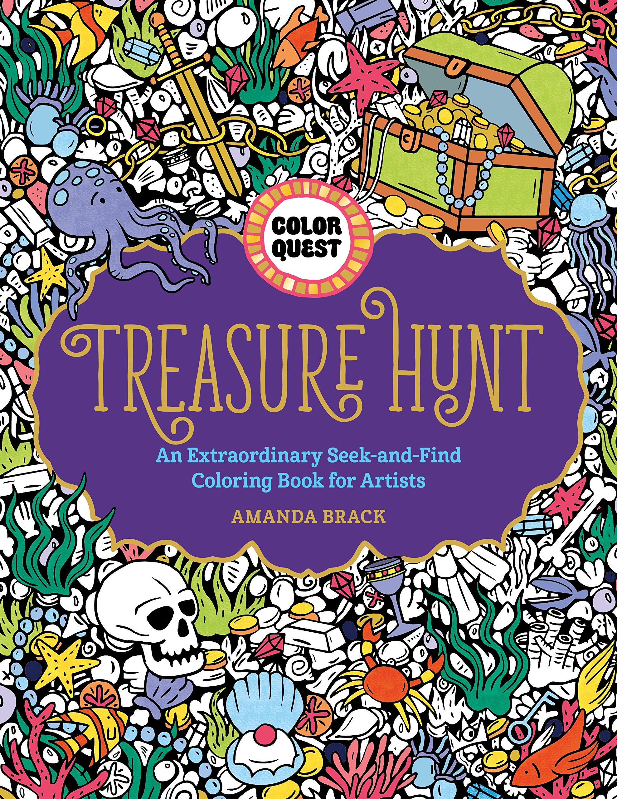 Color Quest Treasure Hunt An Extraordinary Seek And Find Coloring ...