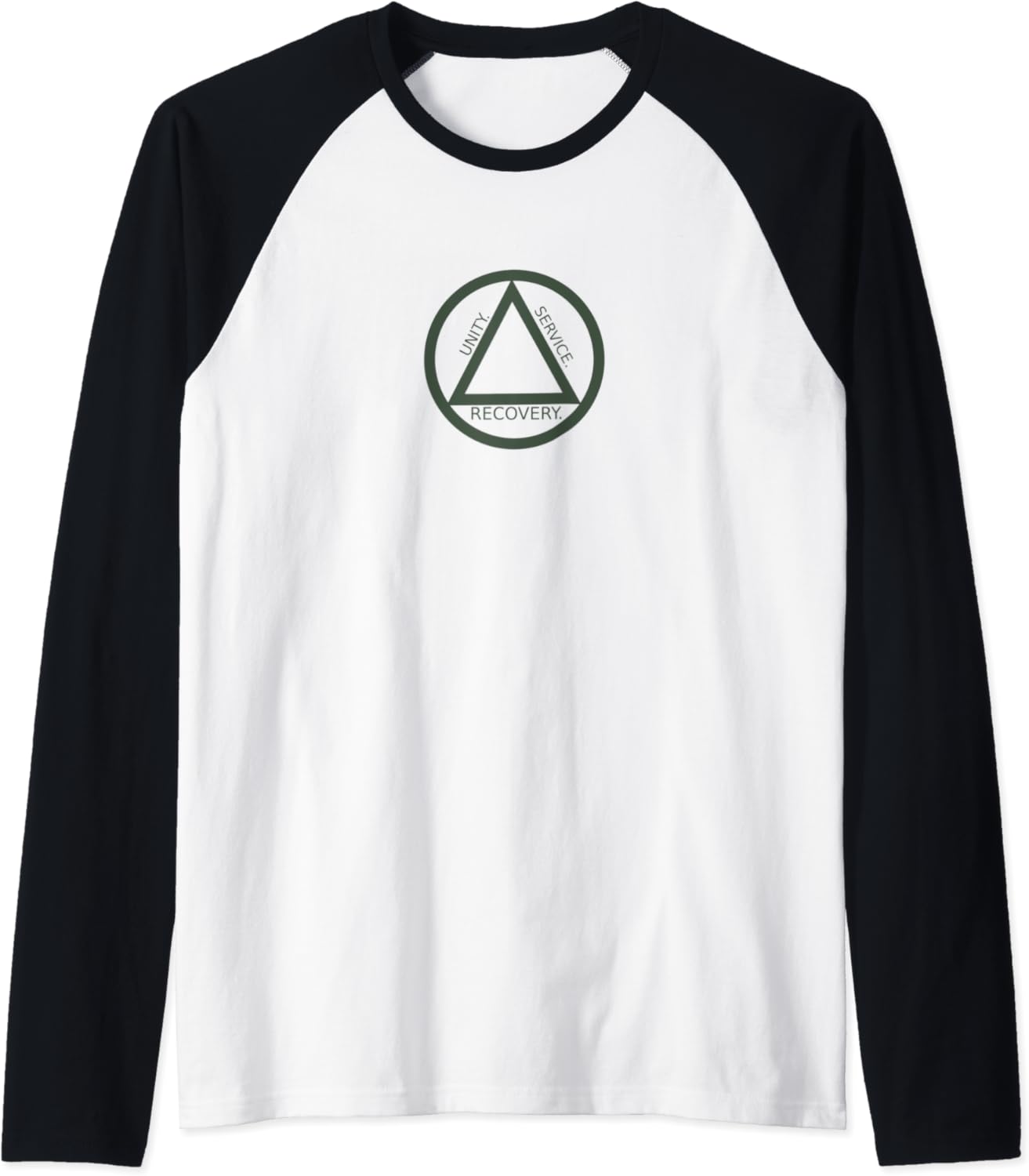 Amazon.com: Unity Service Recovery AA NA Triangle Symbol Logo Raglan ...