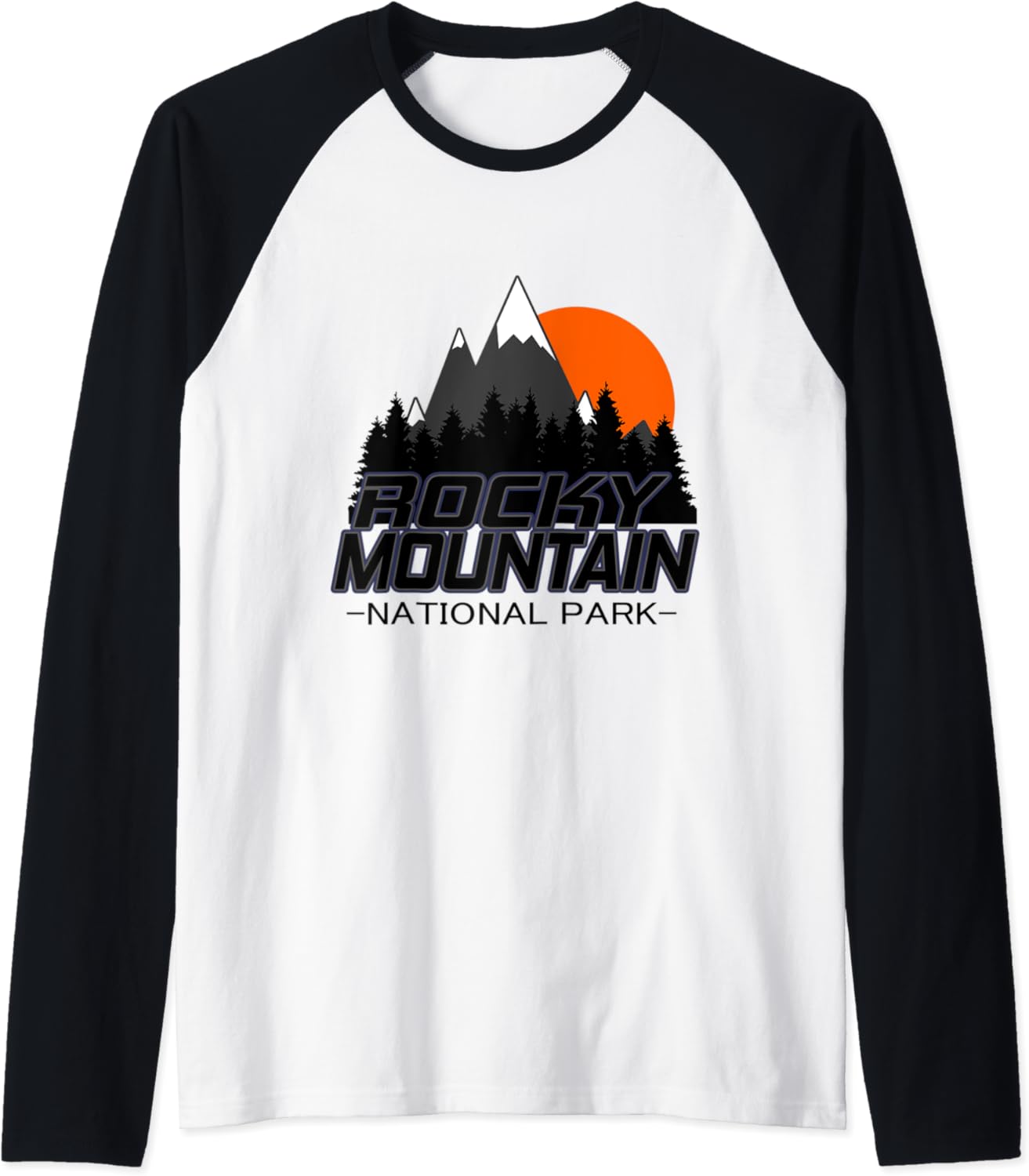 Amazon.com: Rocky Mountain National Park Colorado USA Raglan Baseball ...