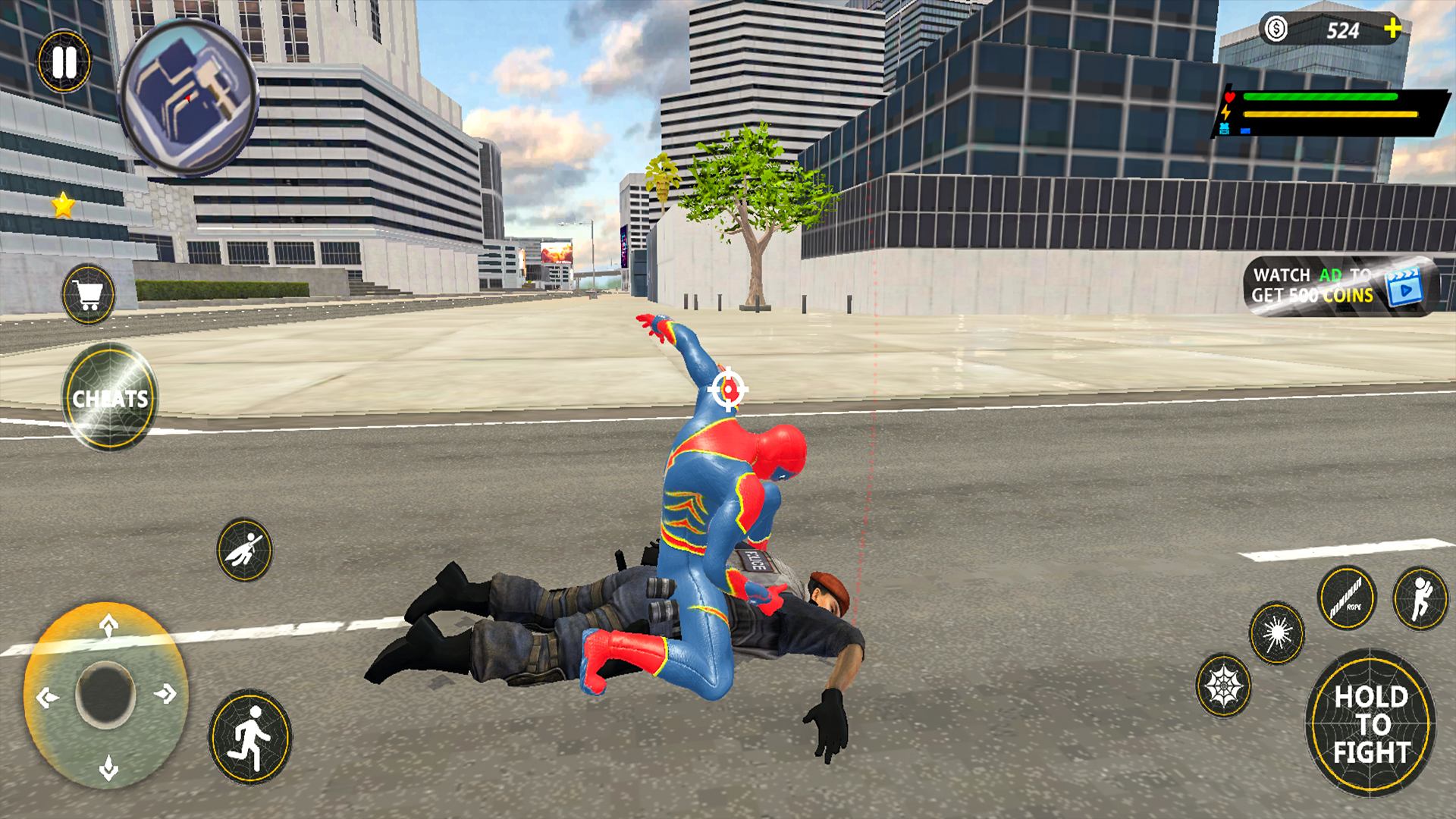 Flying Spider Superhero Fighter: City Battle Mafia Crime Action: Robot ...