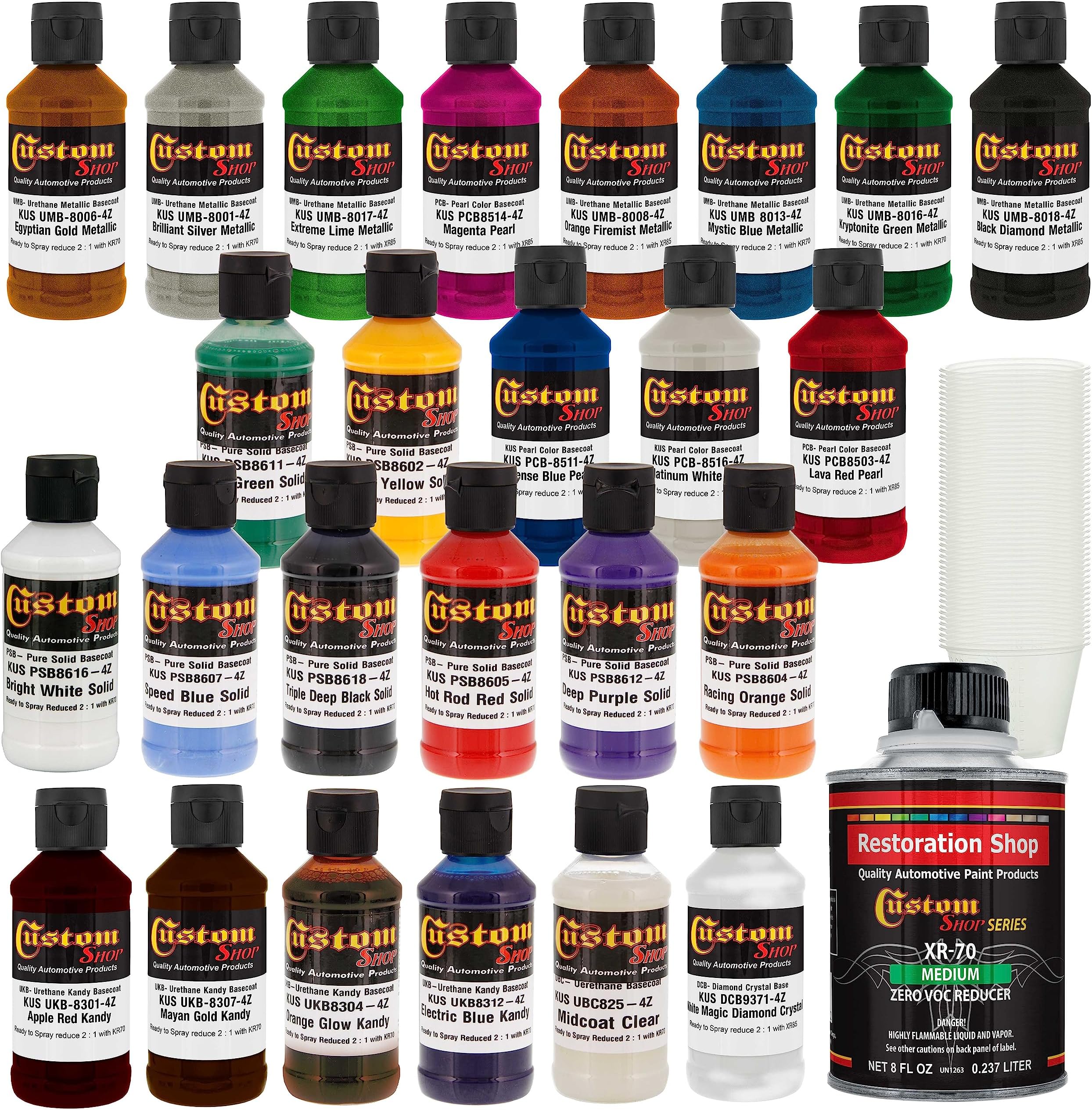 Amazon.com: 24 Color Starter Set for Custom Paint Jobs from Kustom Shop ...