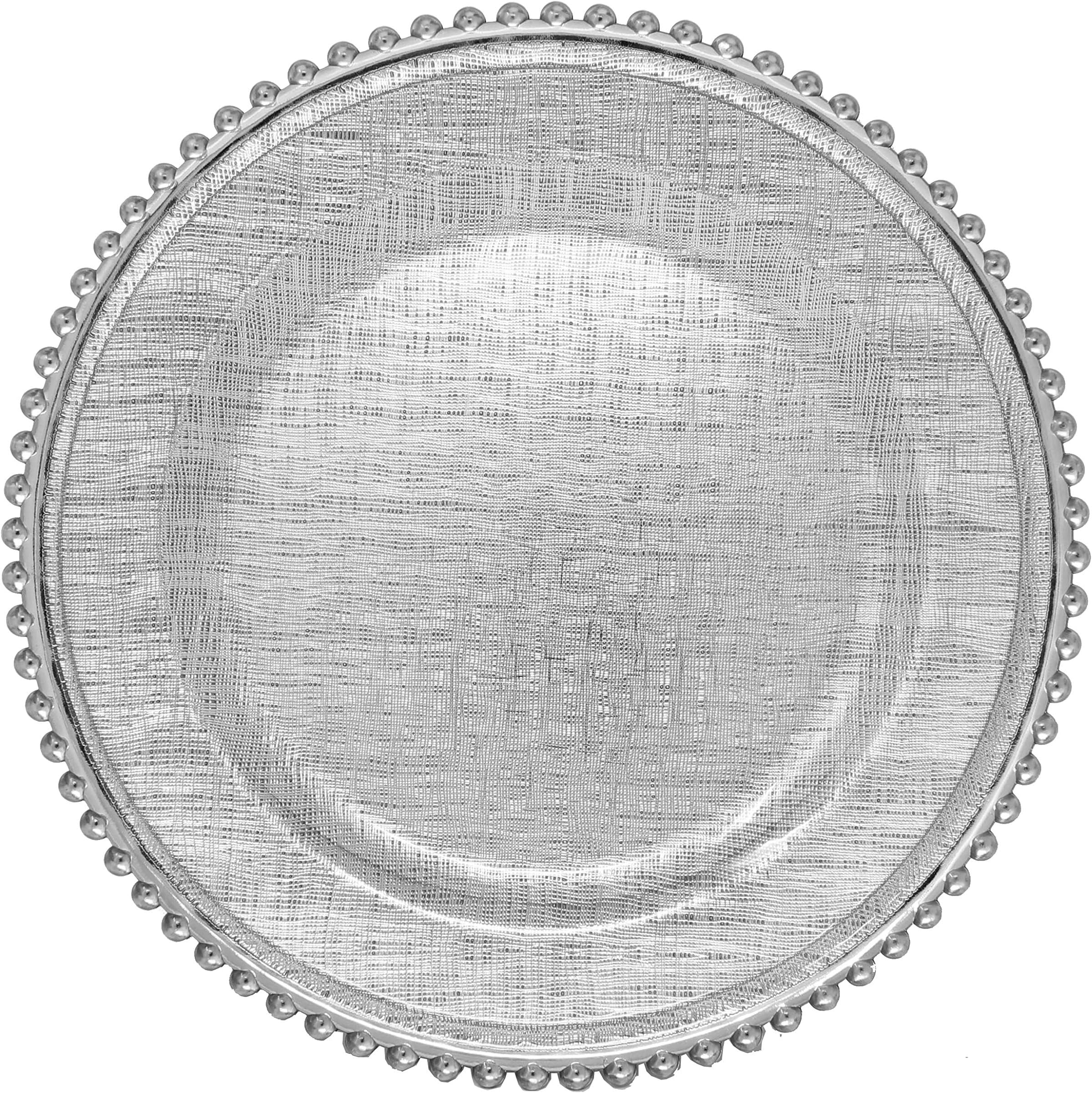 Amazon.com | Eliada Glass Charger Plates Set of 4 – 12.4 Inch – Made in ...