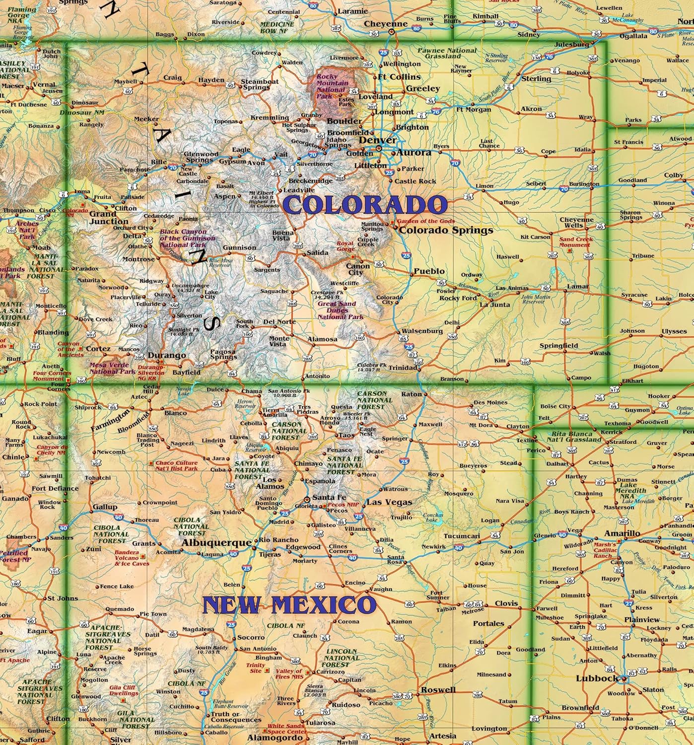 Mapa De América, Colorado
