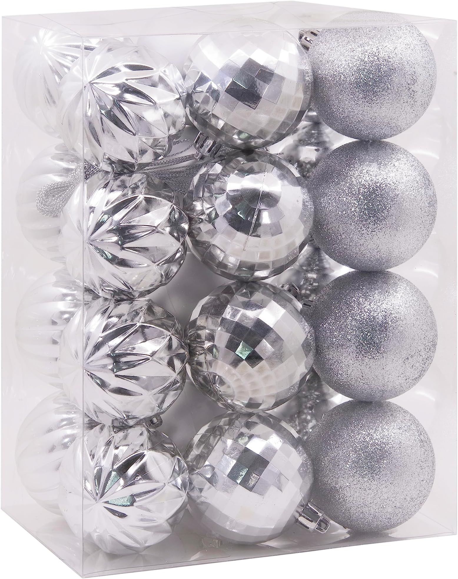 Amazon.com: NORTHLIGHT WY00695 Silver Mini Glass Ball Christmas ...