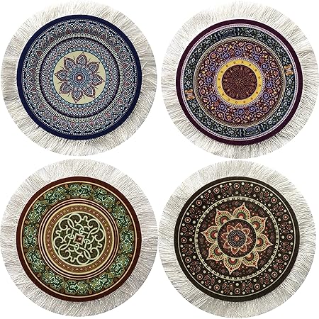 Amazon.com: Carpet Coasters, Set of 4 Turkish Rug Style Table Drink ...