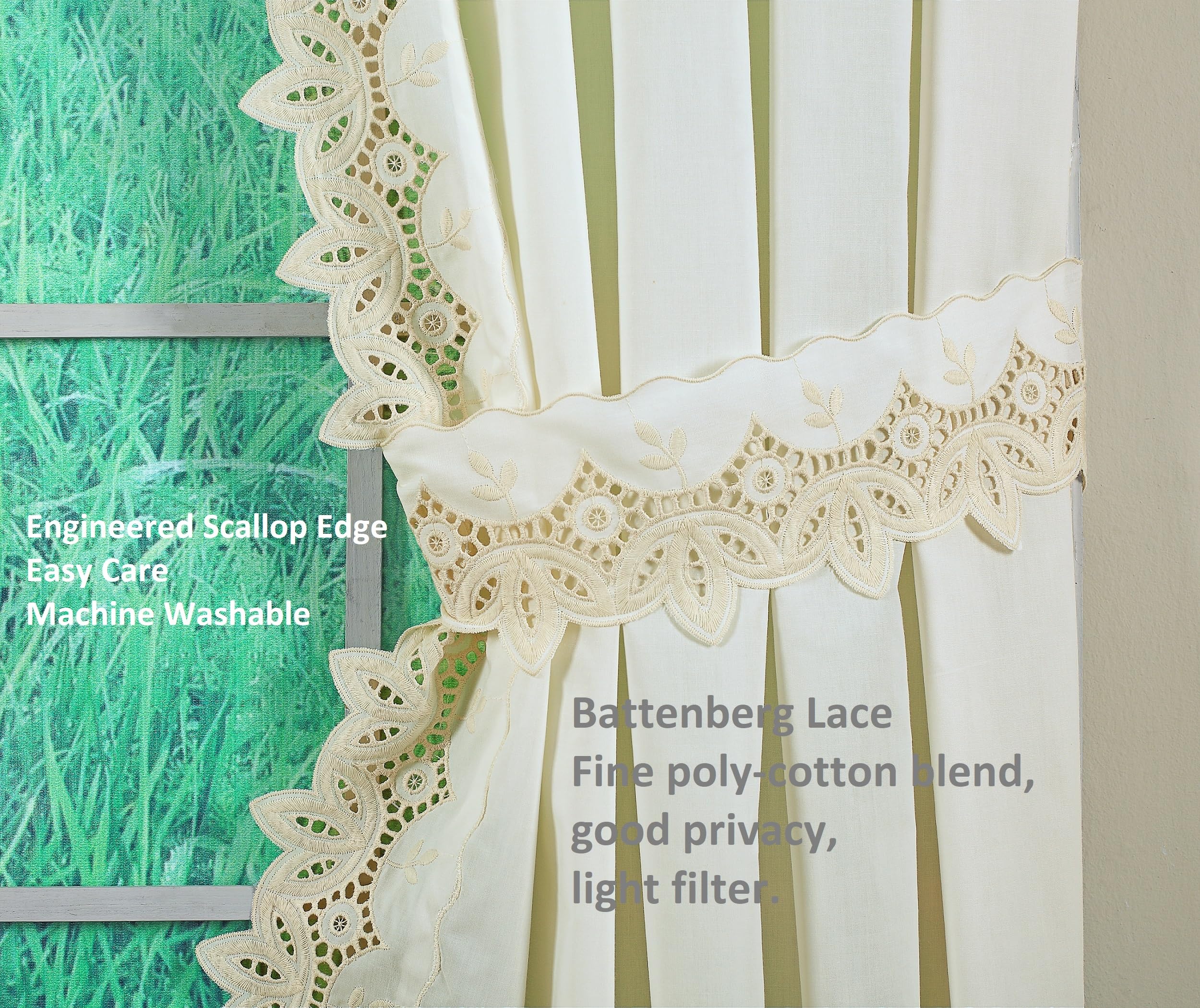 Battenburg Lace Curtains Battenburg Lace Curtains | Polyester & Lace