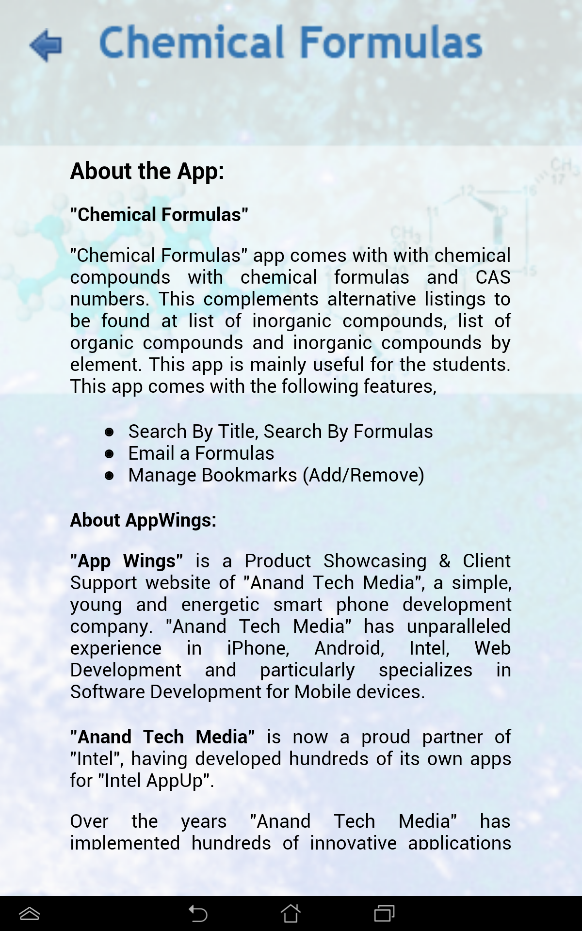 Chemical Formulas - App on Amazon Appstore