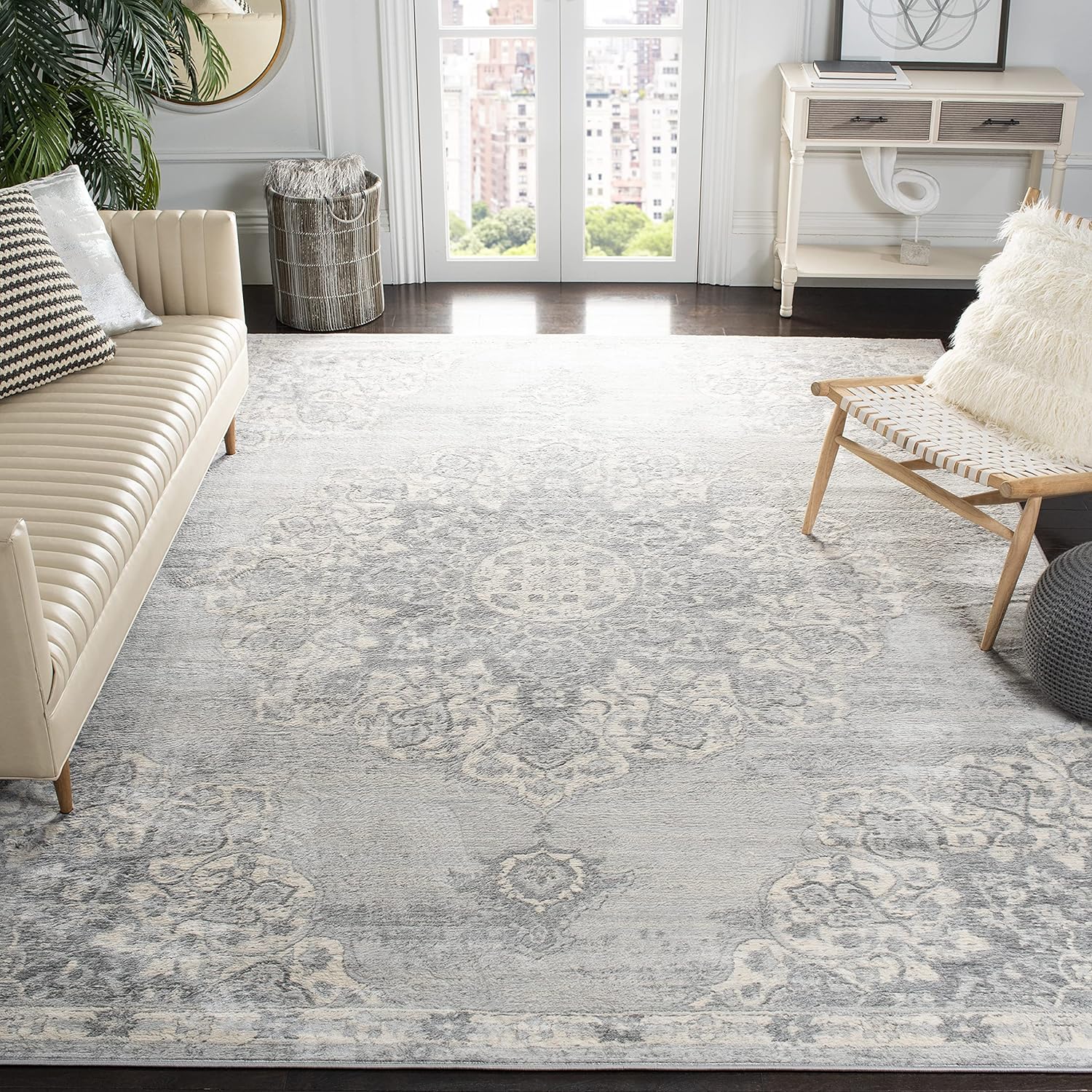Amazon.com: SAFAVIEH Brentwood Collection 11' x 15' Grey/Ivory BNT802F ...