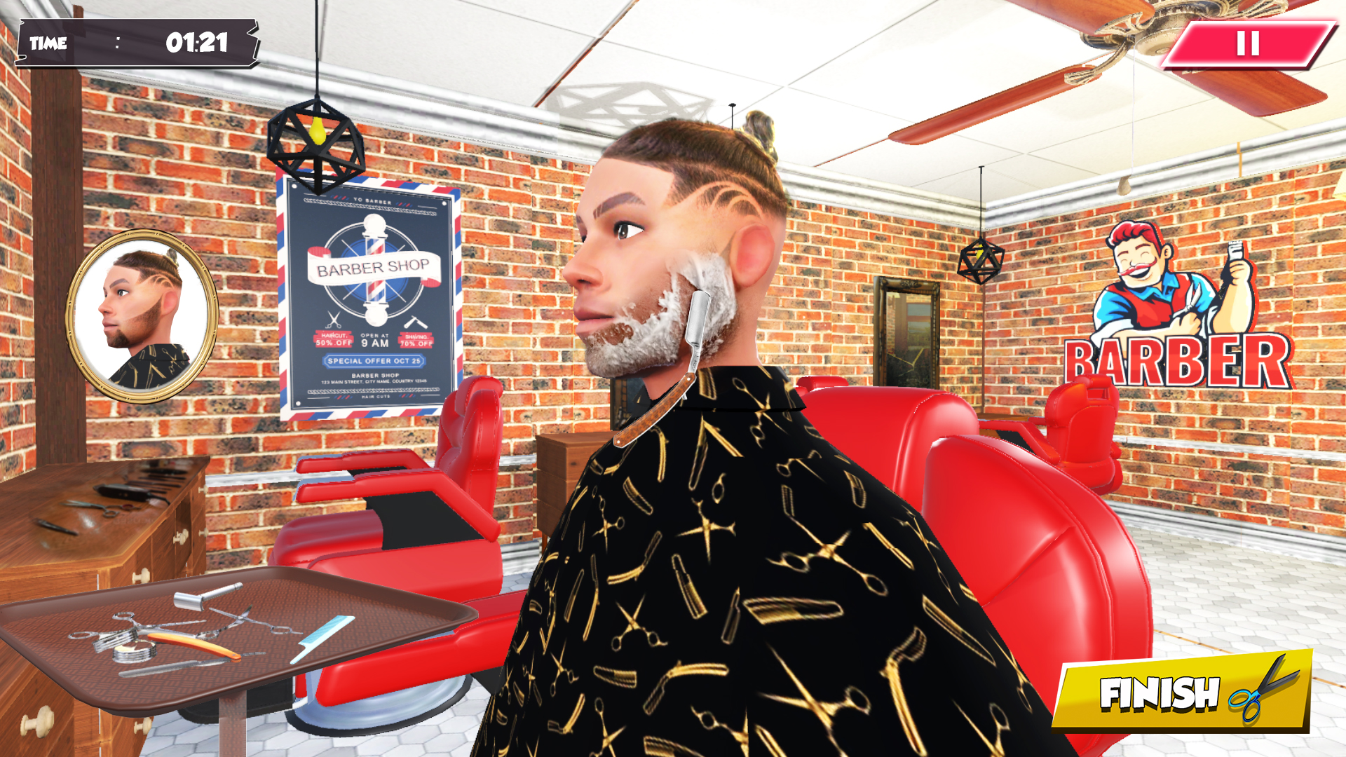 Barber Shop Hair Tattoo Cut chop Game 3D - App on Amazon Appstore