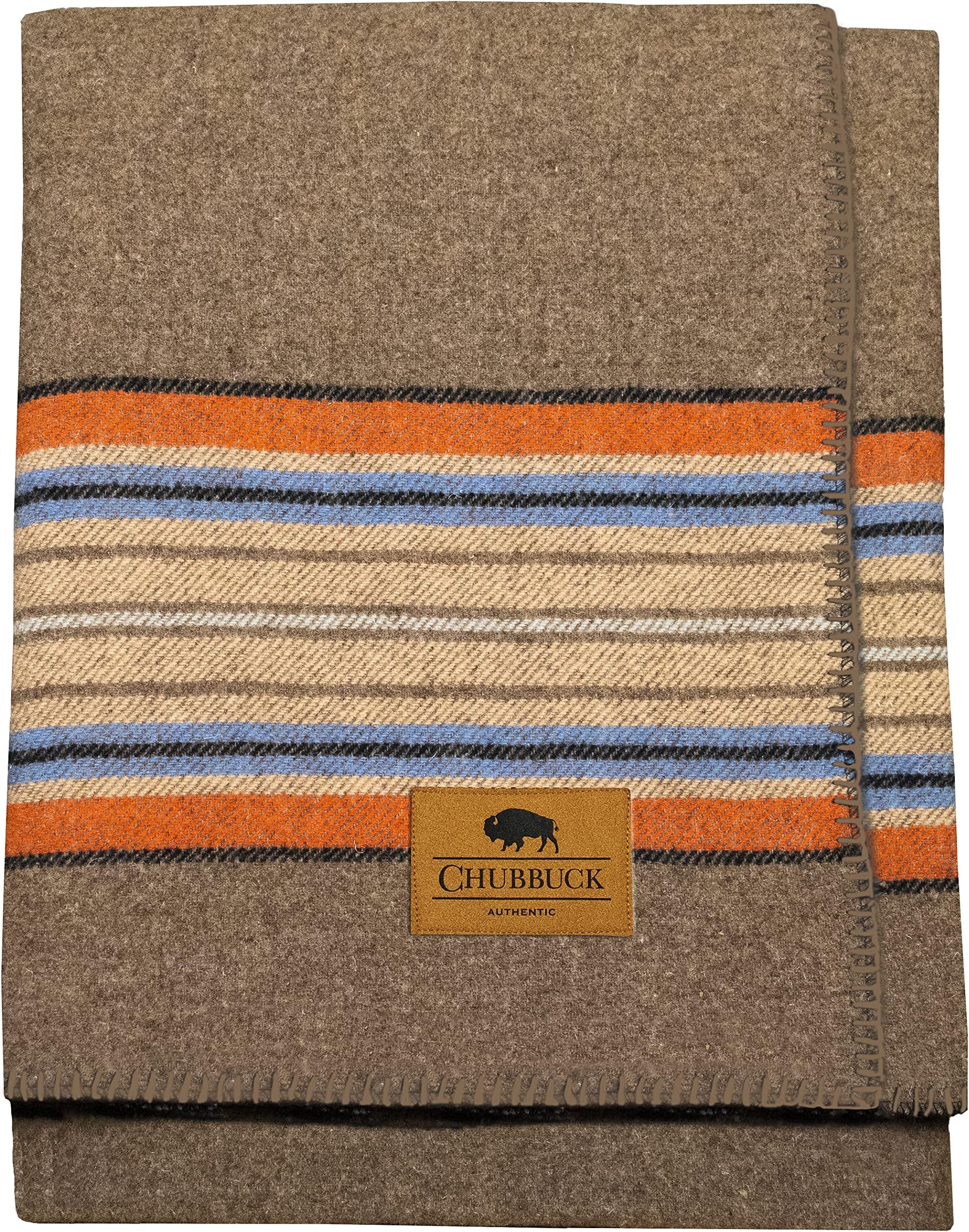 Amazon.com: Chubbuck 100% Wool Blanket Camping (60" x 84") - Soft Wool ...