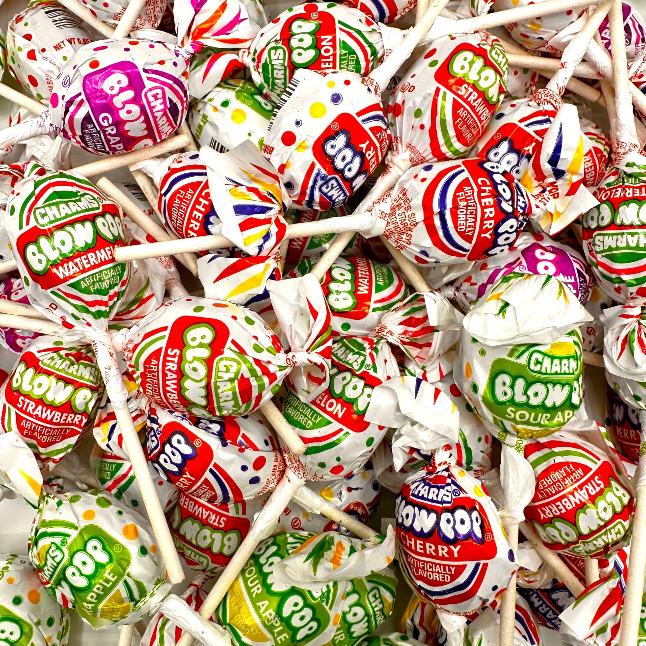 Amazon.com : Blow Pops Lollipops - 1 Pound Bulk Bag - Assorted Fruit Flavors, Individually ...