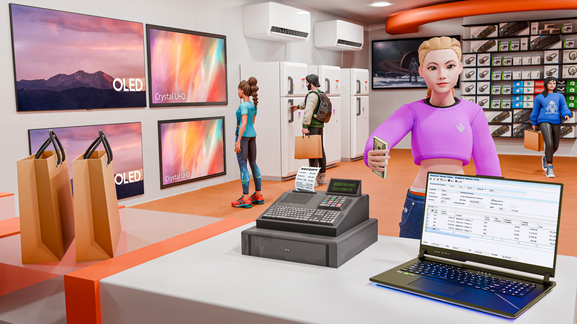 Electronic Shopping Super Store Supermarket Simulator 3D - Retail ...