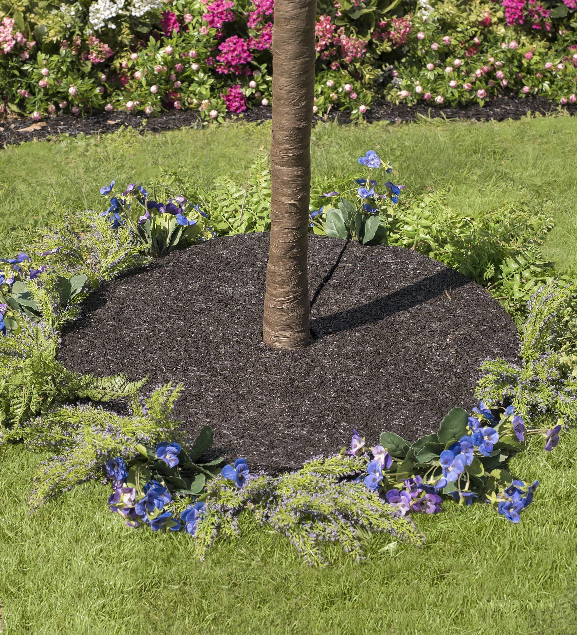 Recycled Rubber Tree Rings Vigoro 24 In. Dia. Brown Rubber Tree Ring