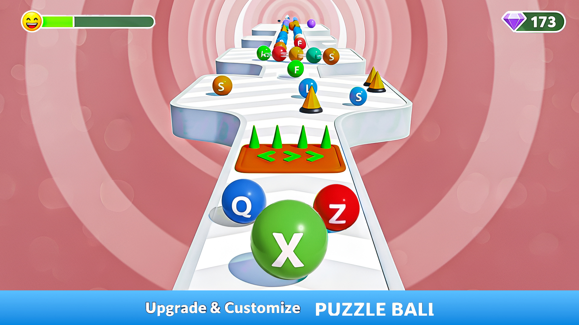 A Z Ball Run 2048 Number Fusion Games - Jelly Run Merge Alphabet Ball ...