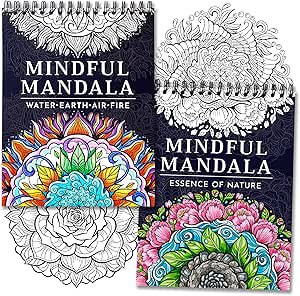 Amazon.com: RYVE Coloring Book for Adults - 50 Unique Mandalas for Relaxation and Stress Relief ...
