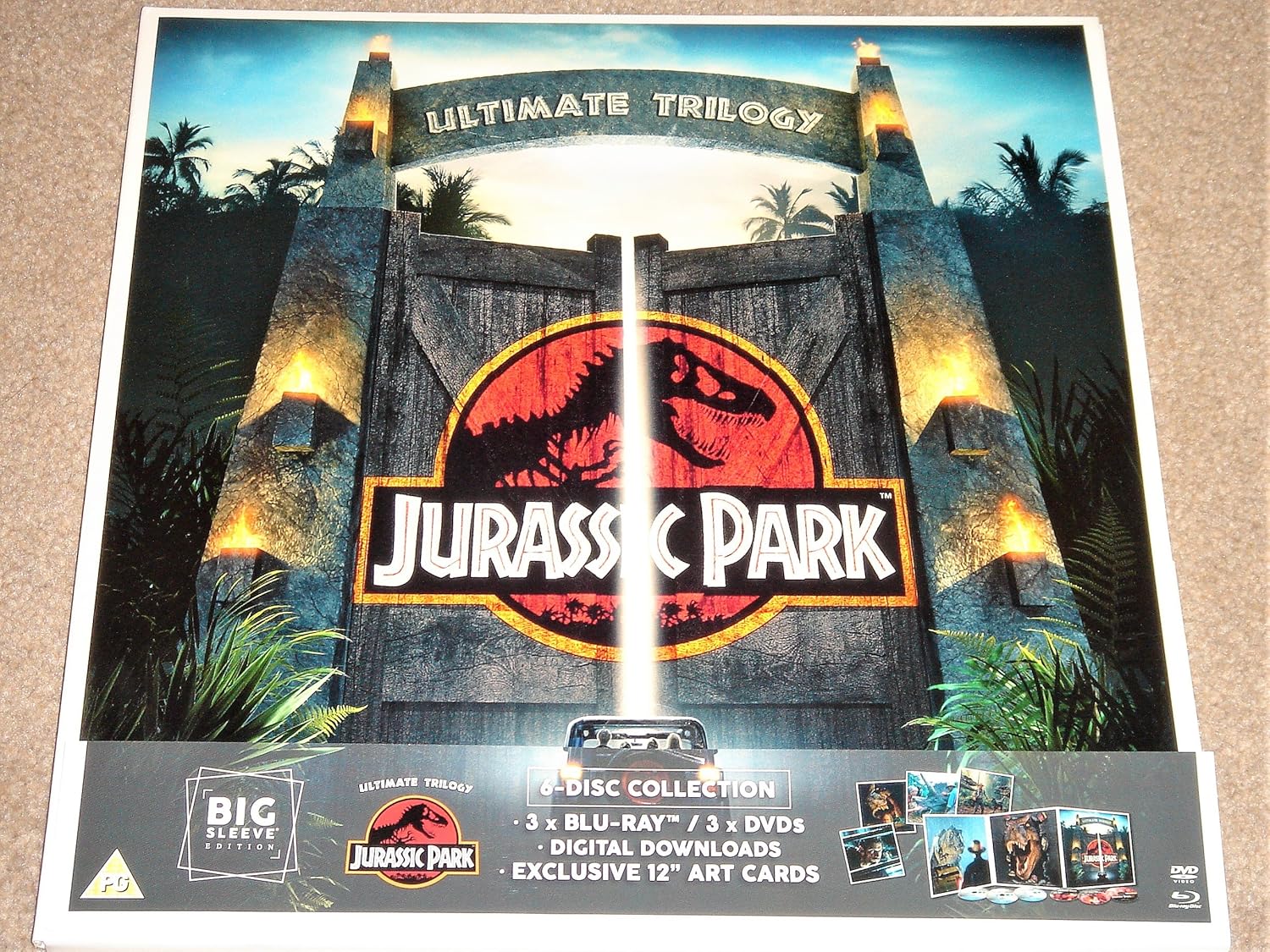 Jurassic Park Ultimate Trilogy Big Sleeve Edition Blu Ray + DVD + Art ...
