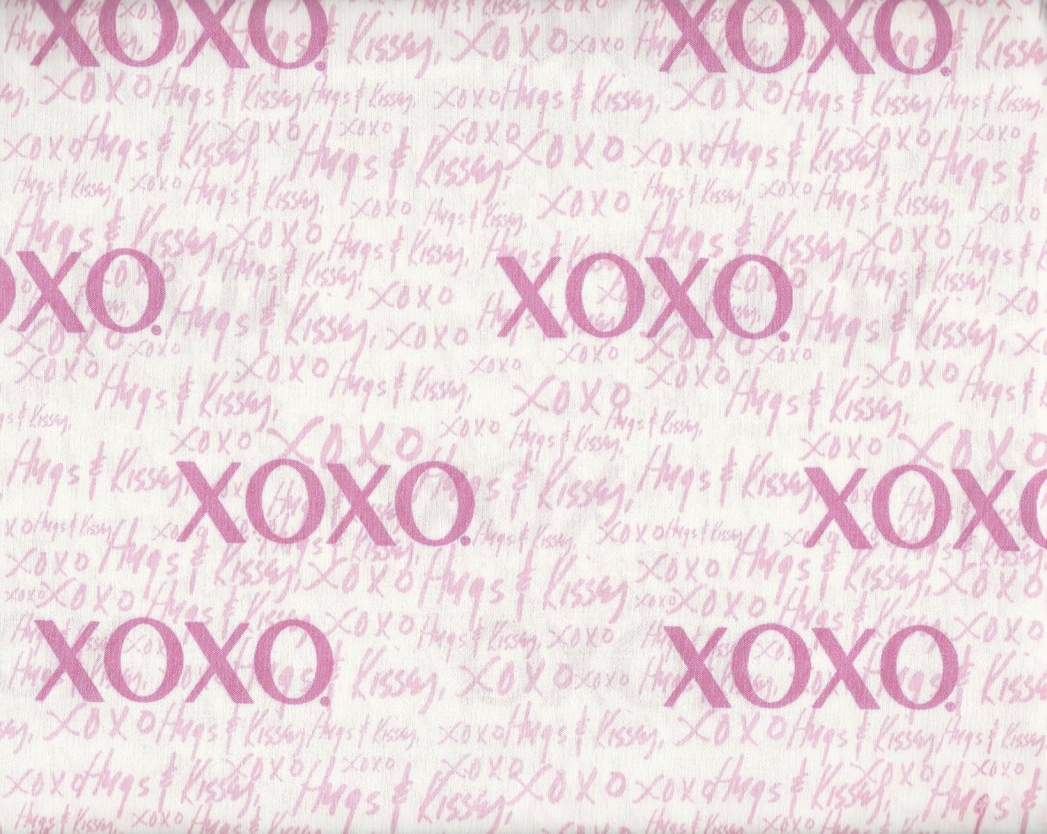 Amazon.com: Pink White Hugs & Kisses XOXO Twin Size Sheet Set XOXO home ...
