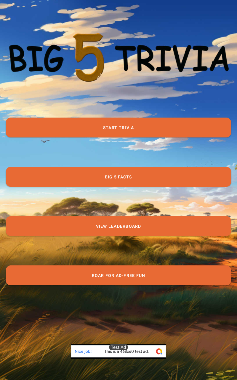 Big 5 Trivia - App on Amazon Appstore