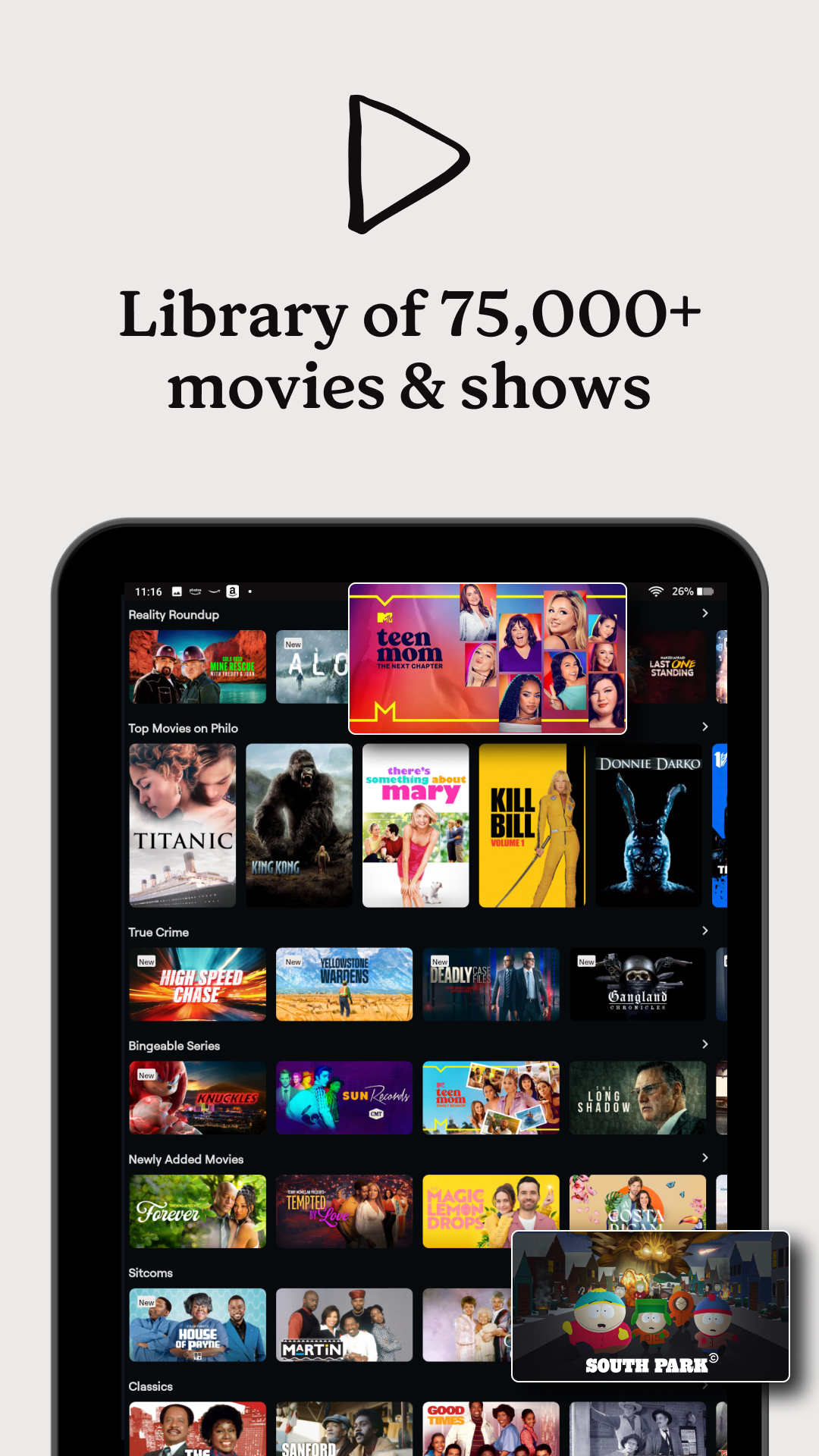 Philo: Live TV, Movies, Shows and Free Channels - App on Amazon Appstore