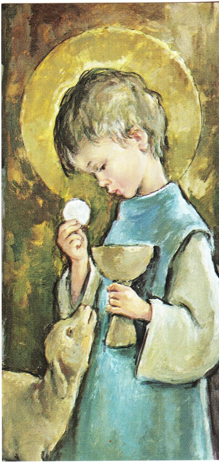 Amazon.com: Christ Child with Lamb First Communion Holy Card with ...