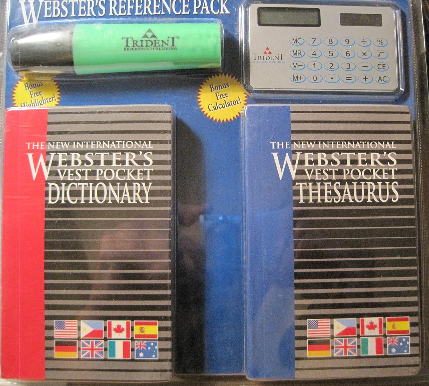 Amazon.com: Webster's Reference Pack, Dictionary/Thesaurus/Highlighter ...