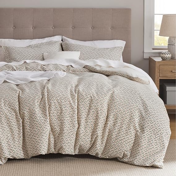 Amazon.com: Bedsure Cotton Duvet Cover Queen Size - Waffle Weave Boho ...