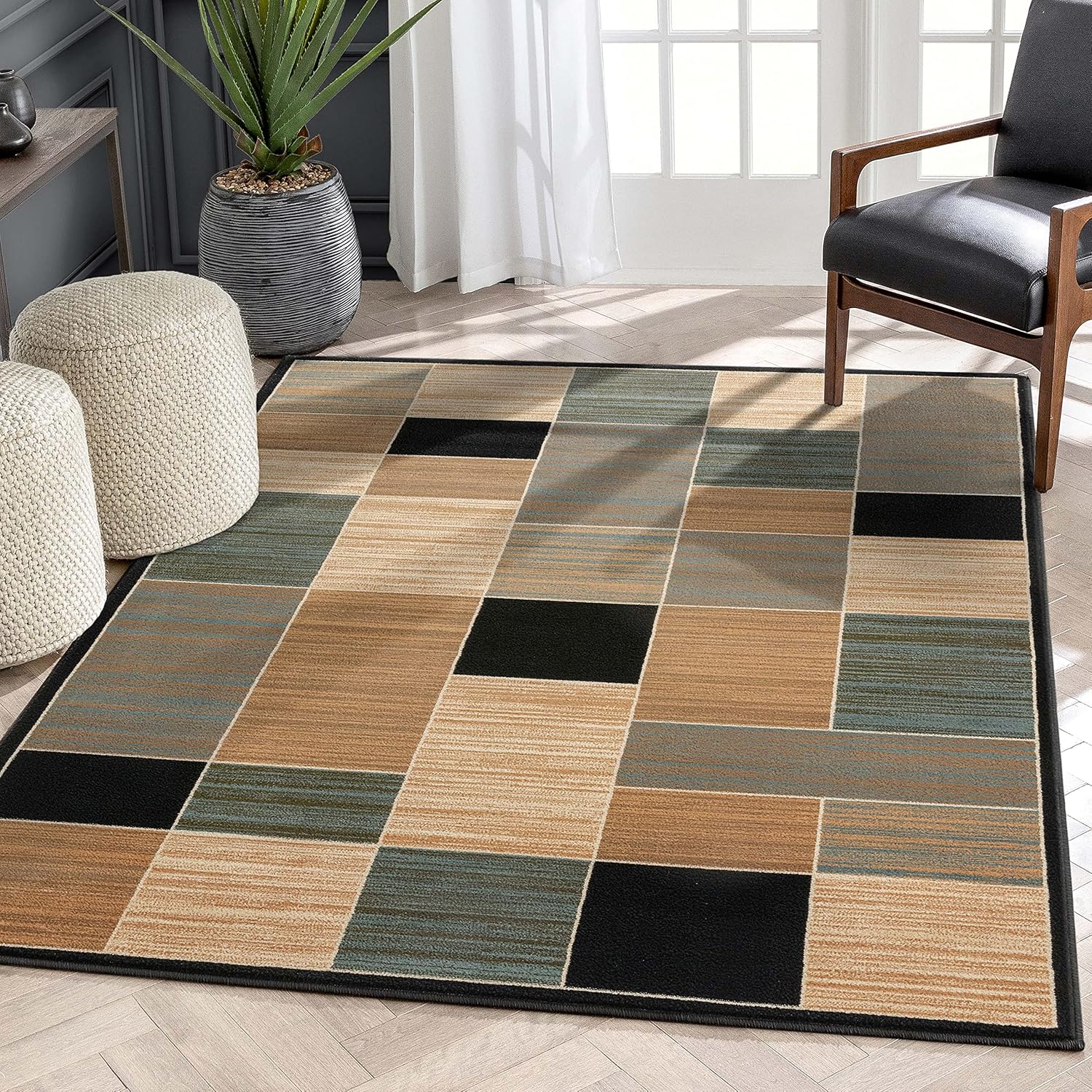 Amazon.com: Well Woven Barclay Collection Eslem Blue 4x5 Area Rug - for ...